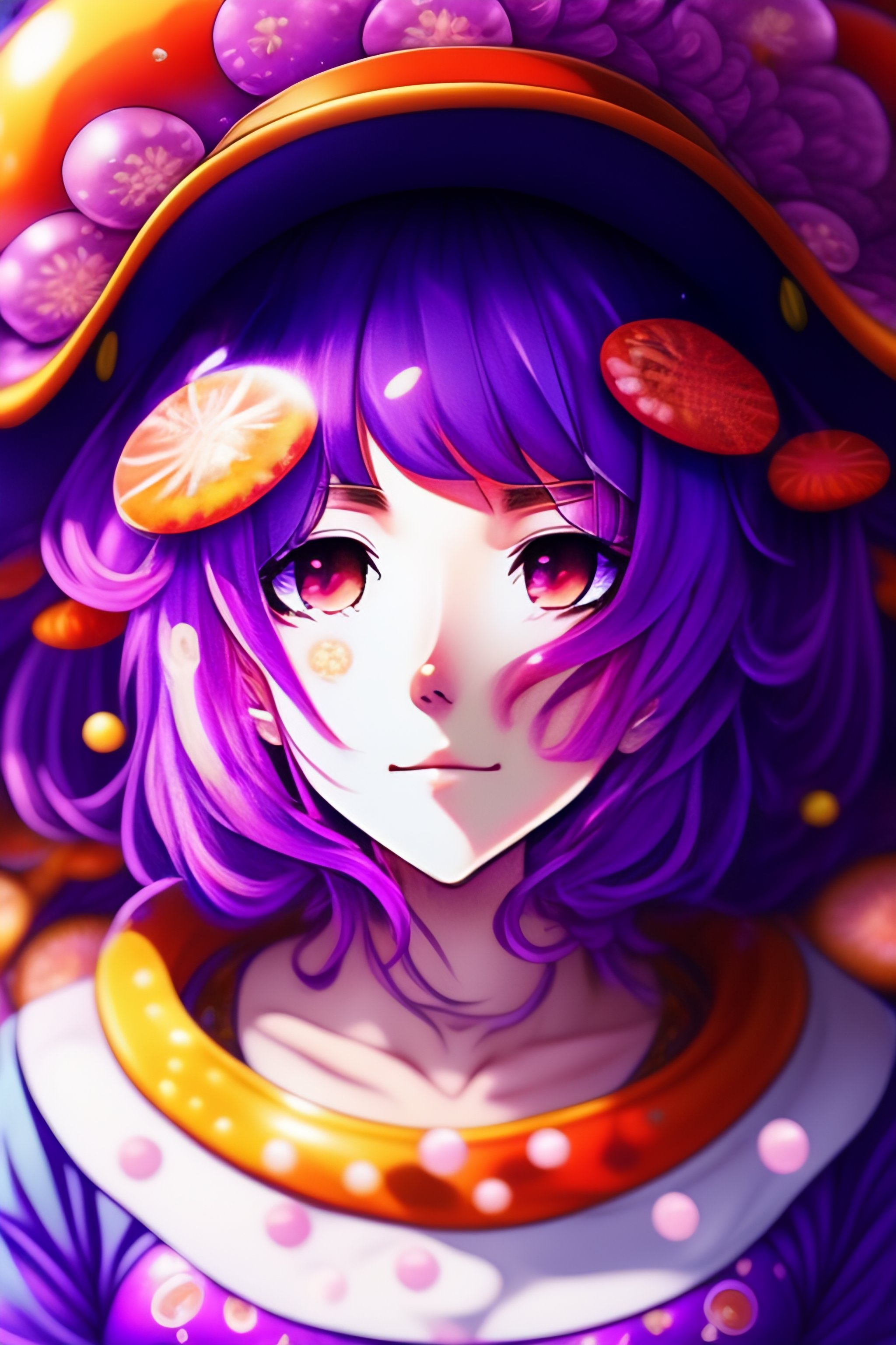 Lexica - A manga girl tripping on shrooms drowning in mushrooms, smile ...