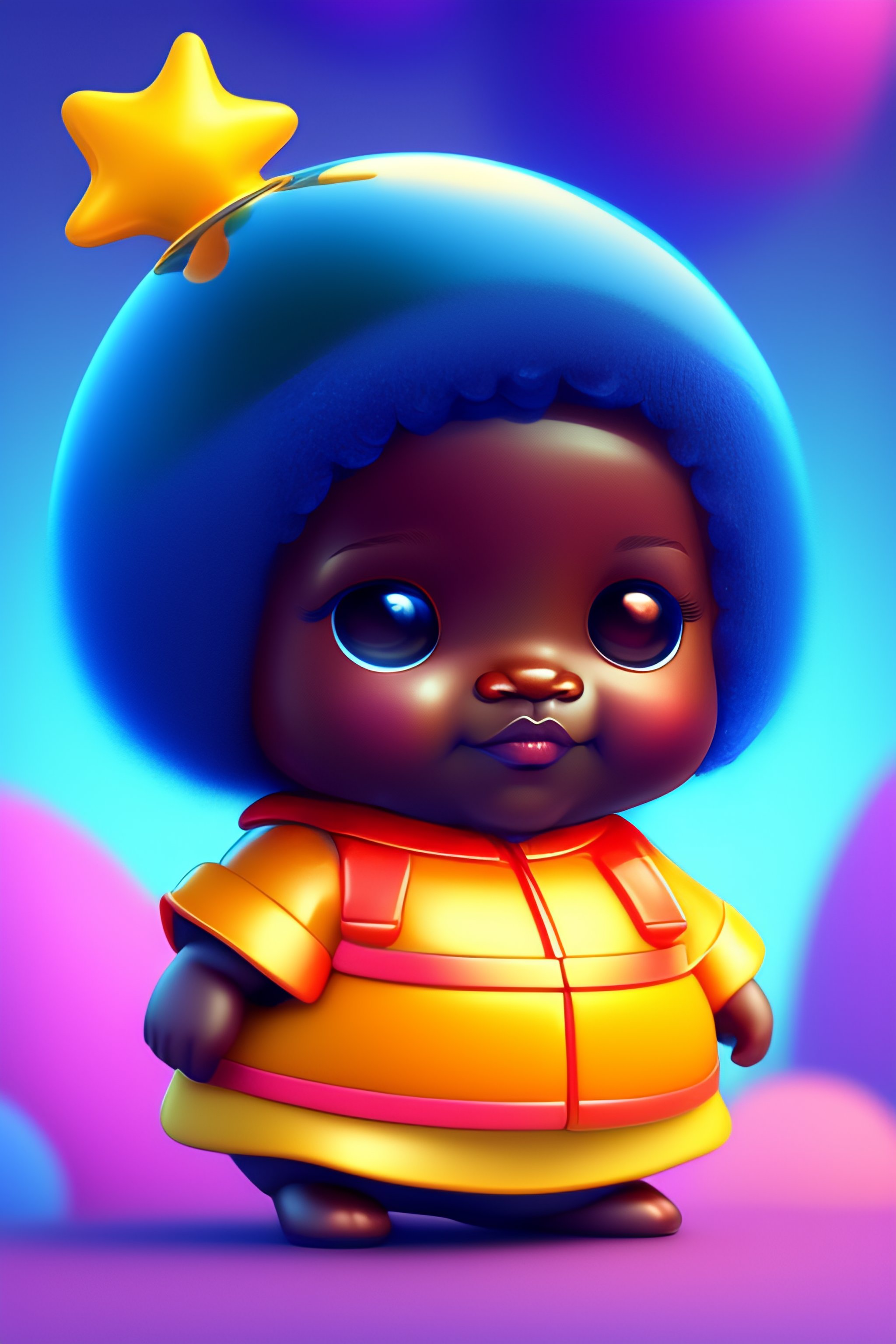 Lexica - Cute and adorable cartoon Stevie Wonder baby, fantasy ...