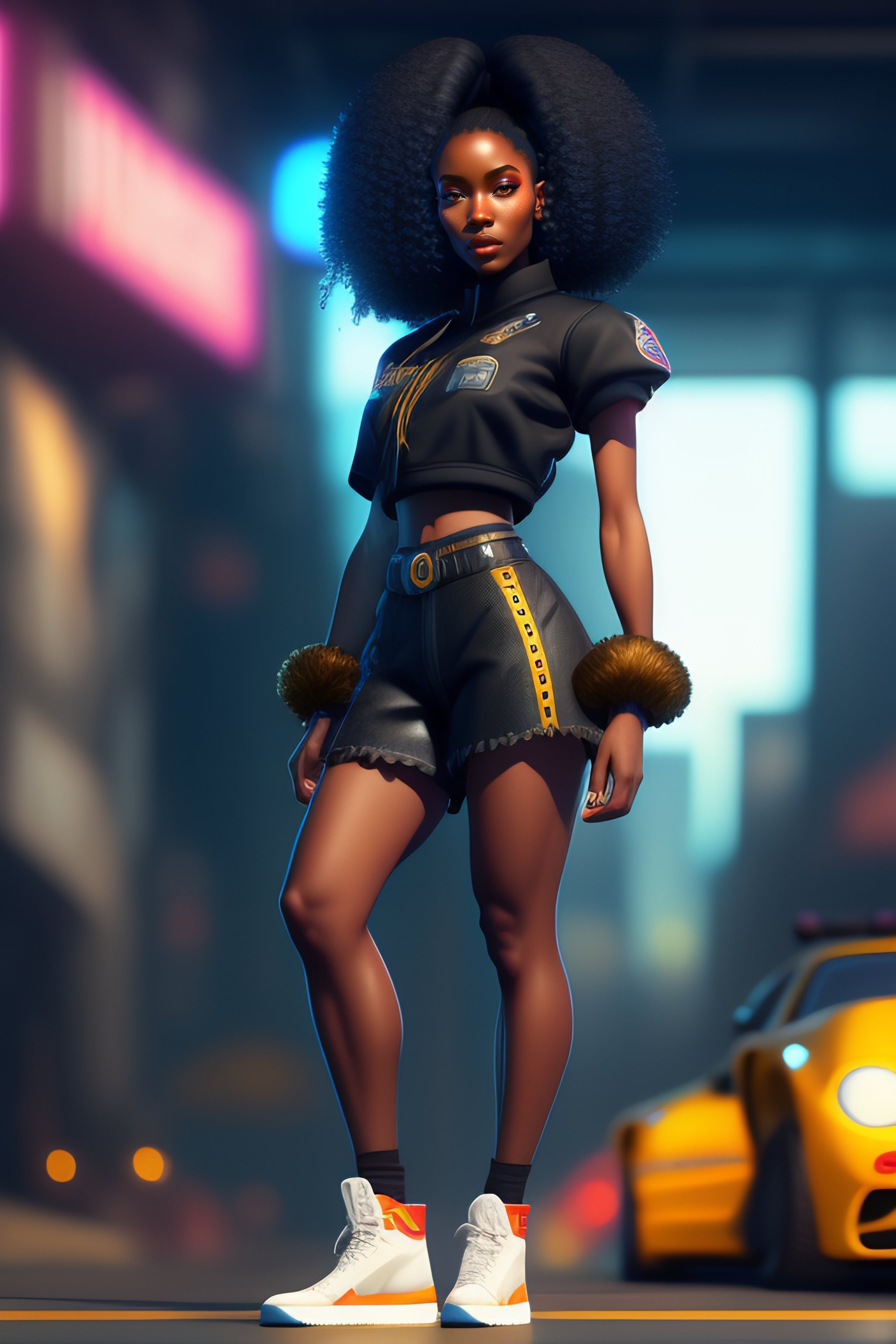Lexica - A black girl as fantasy personification of hiphop , character ...