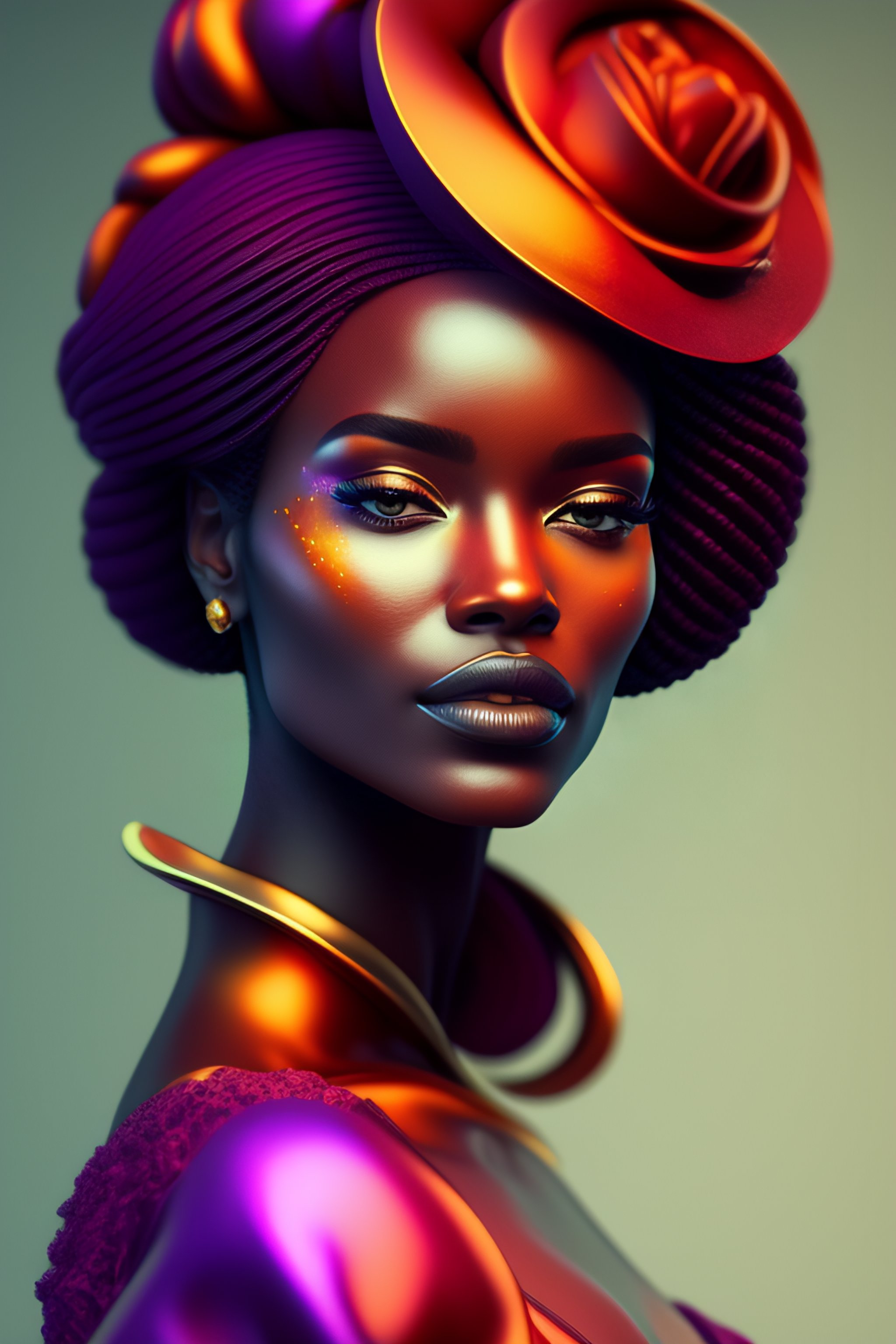 Lexica - Conceptual Artistc women Figure with Abstract colors, rococo, rococo, zbrush, behance ...