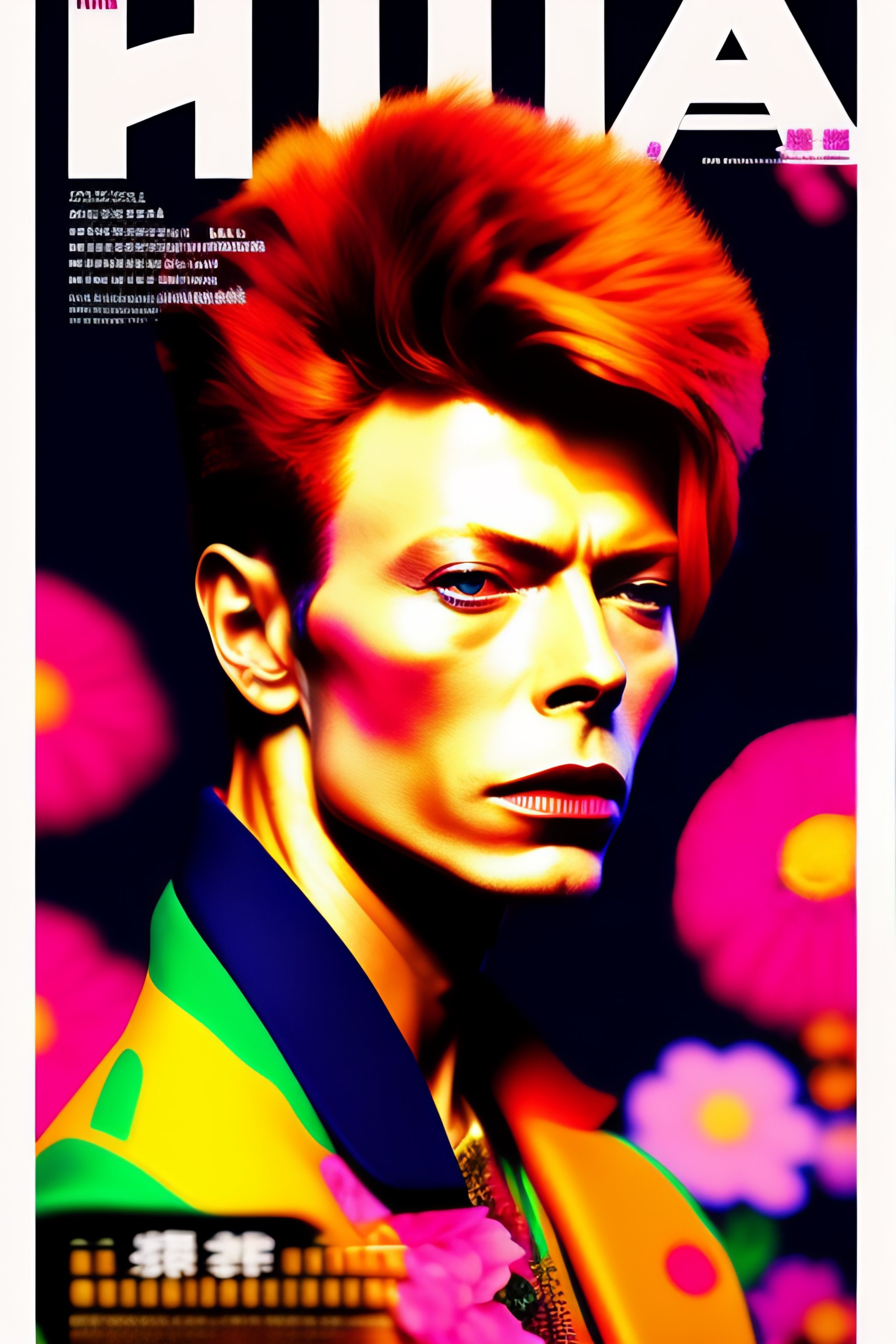Lexica - Magazine cover poster, David Bowie upper portrait of male ...