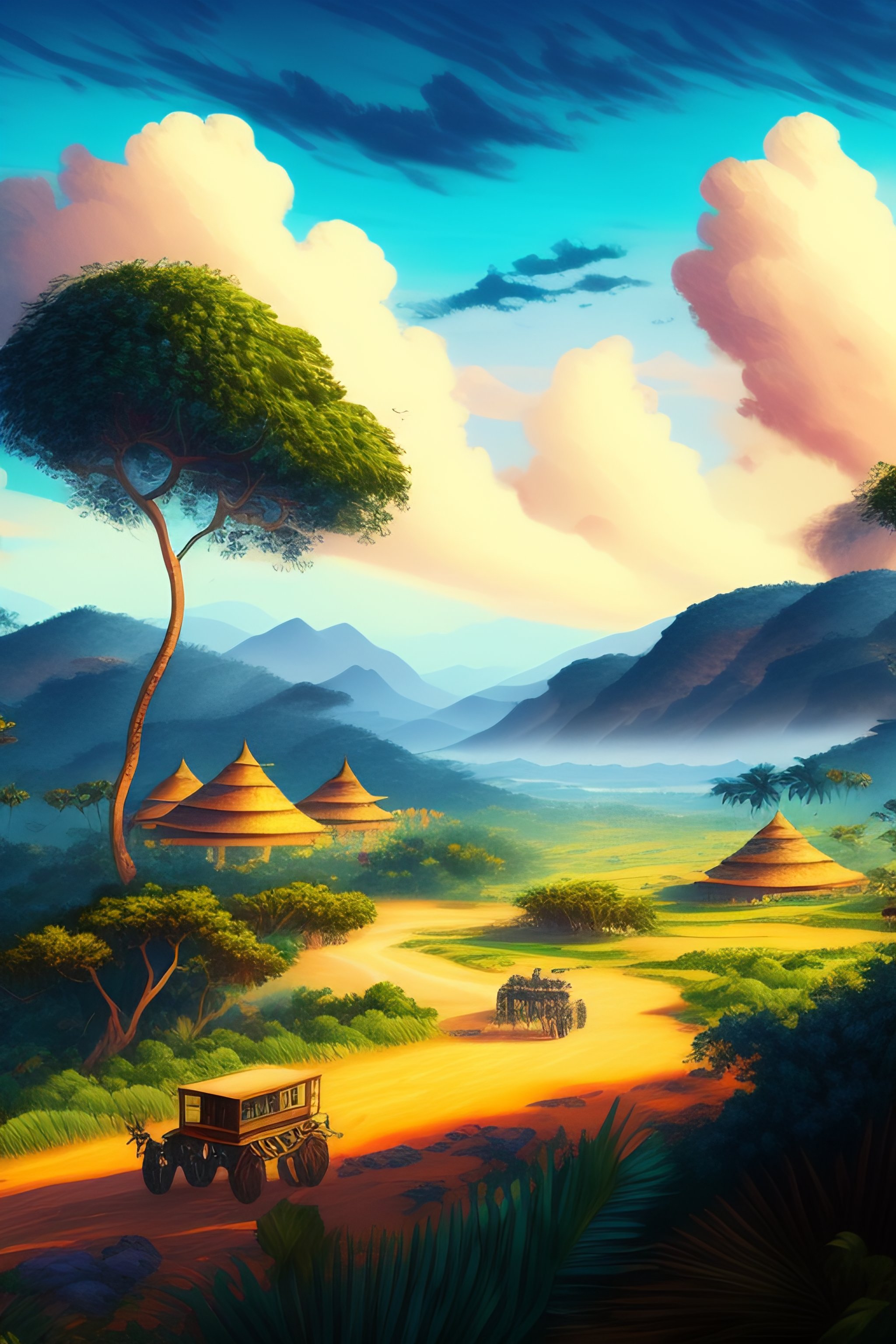 Lexica - Hand drawn illustration of an epic and dramatic war scene in ...