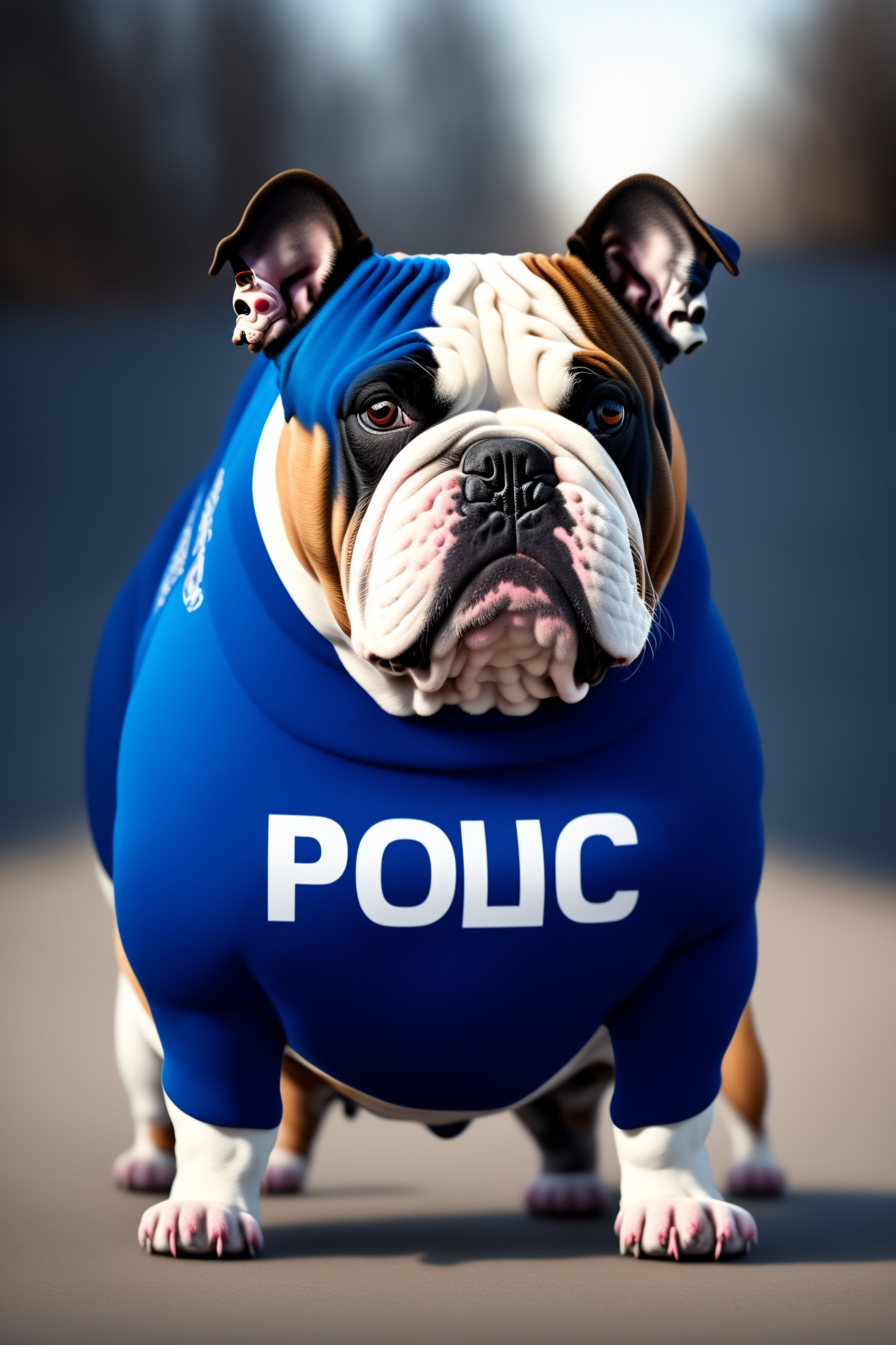 Lexica - A blue police custom silly bulldog