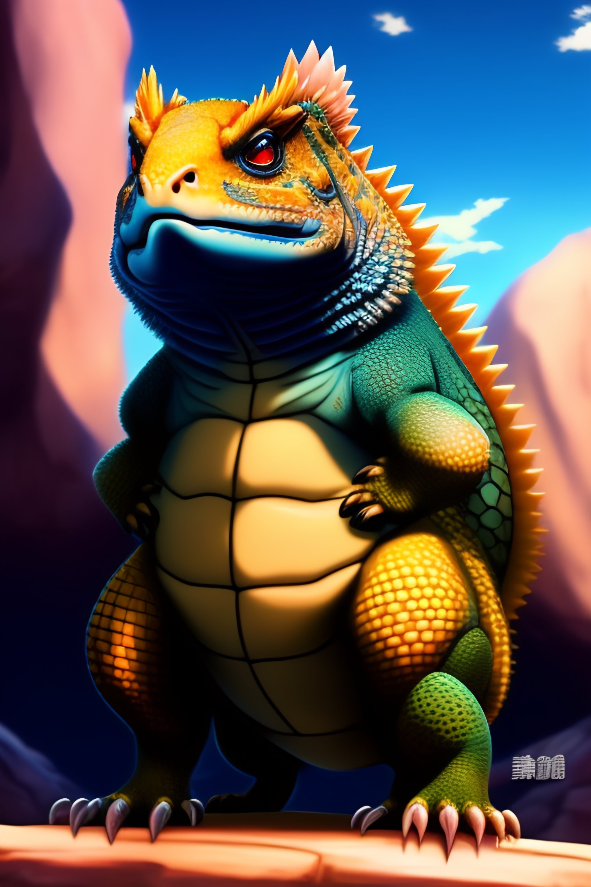 Lexica - A badass big rock type pokemon that resembles a uromastyx and ...