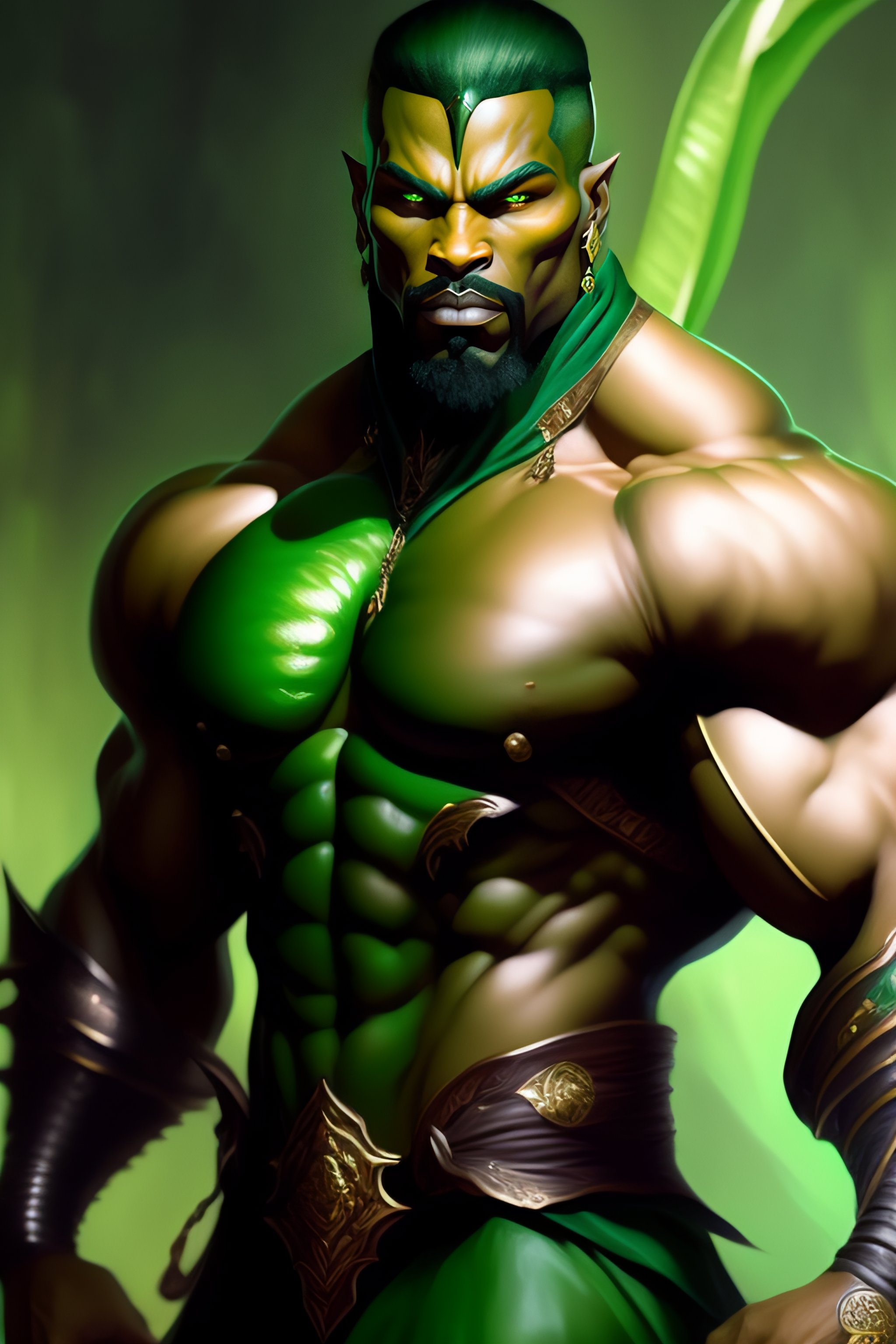 Lexica - Portrait of aggressive draconic humanoid, d & d, muscular ...