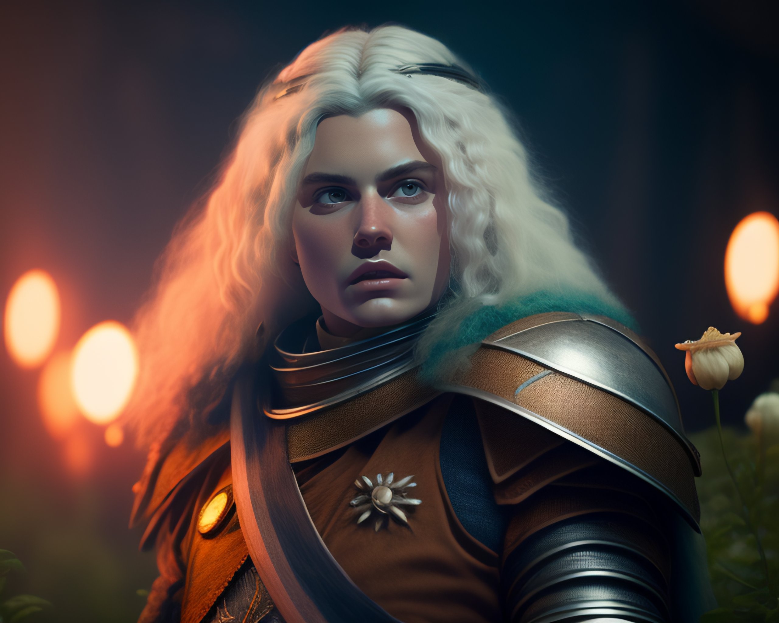 Lexica - Full body of a unkempt scruffy sleepless female knight warrior ...