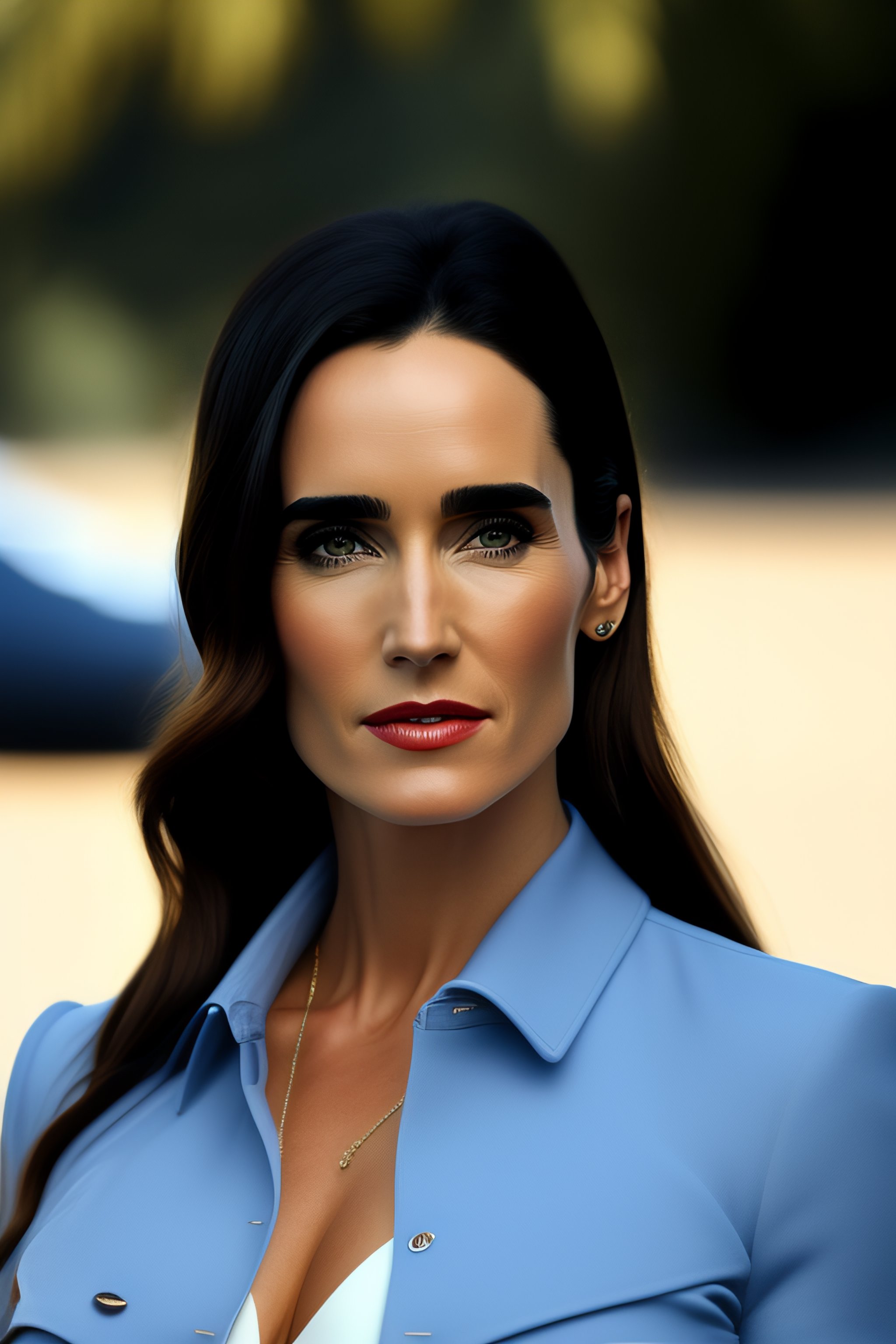 Lexica - Full length photo of jennifer connelly, age 20, with blue ...