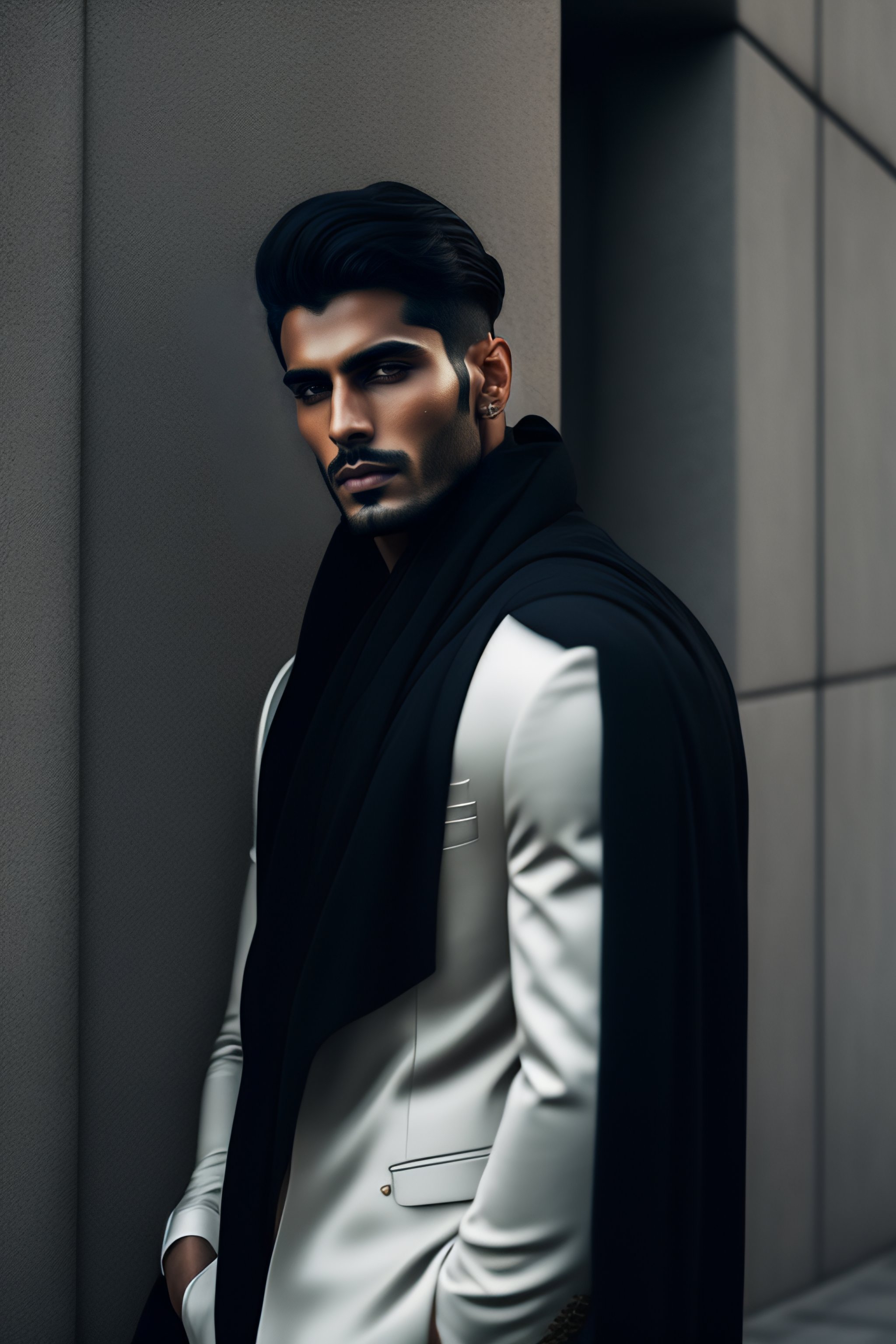 Lexica - Portrait of haute couture beautiful pakistani male fashion ...