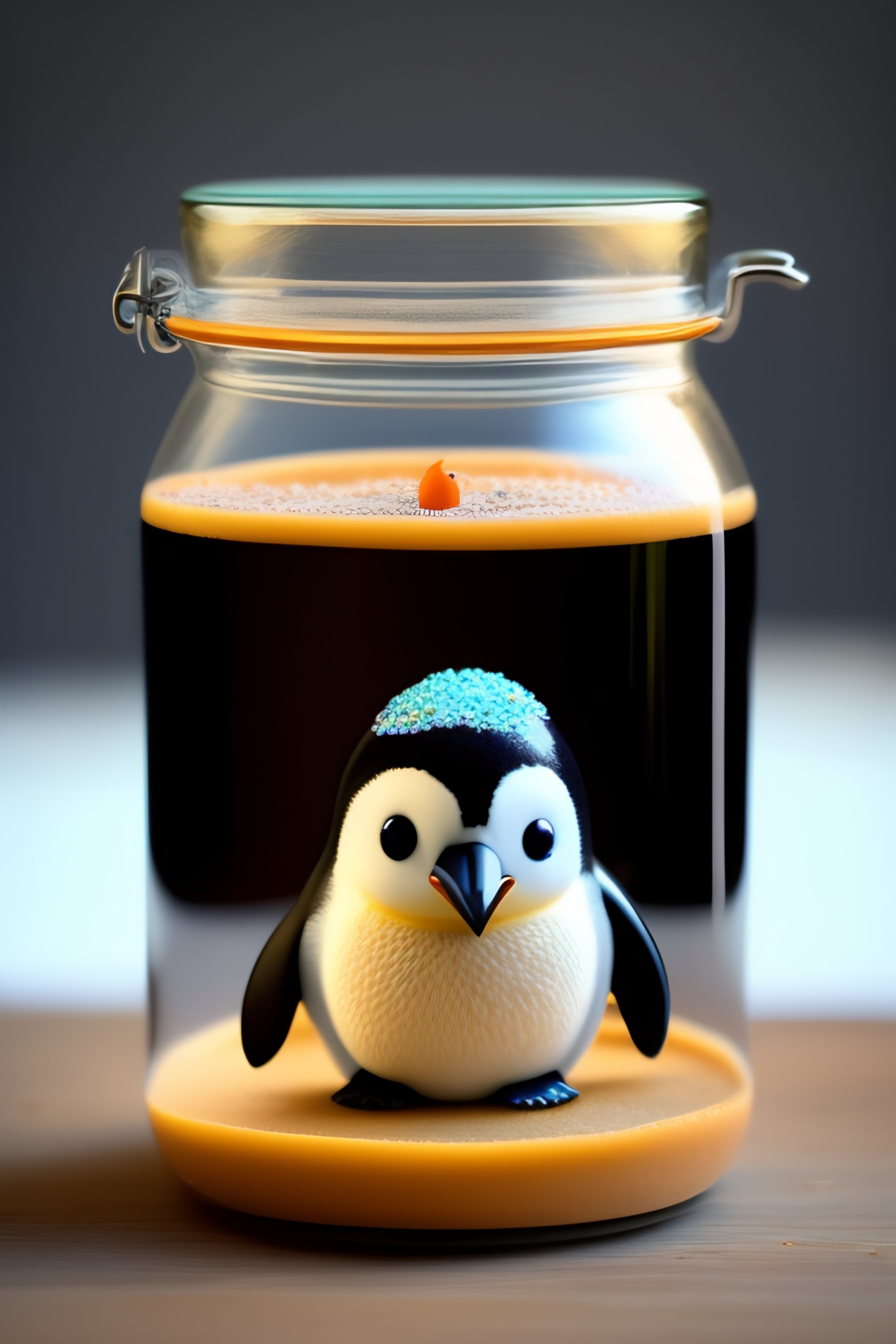 Lexica - Cute penguin in a jar