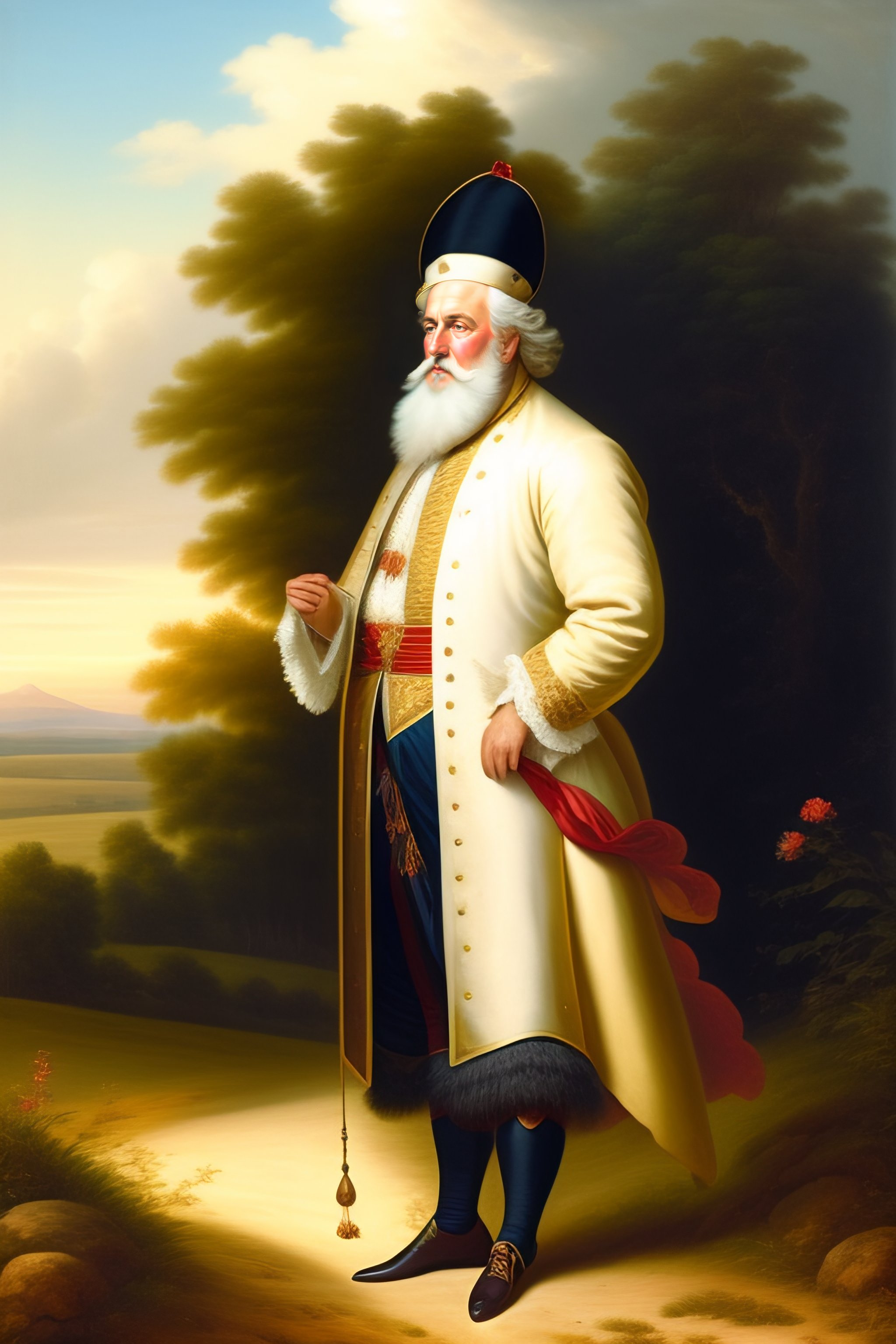 Lexica - An 18th century style Jewish man with a white beard wearing a ...