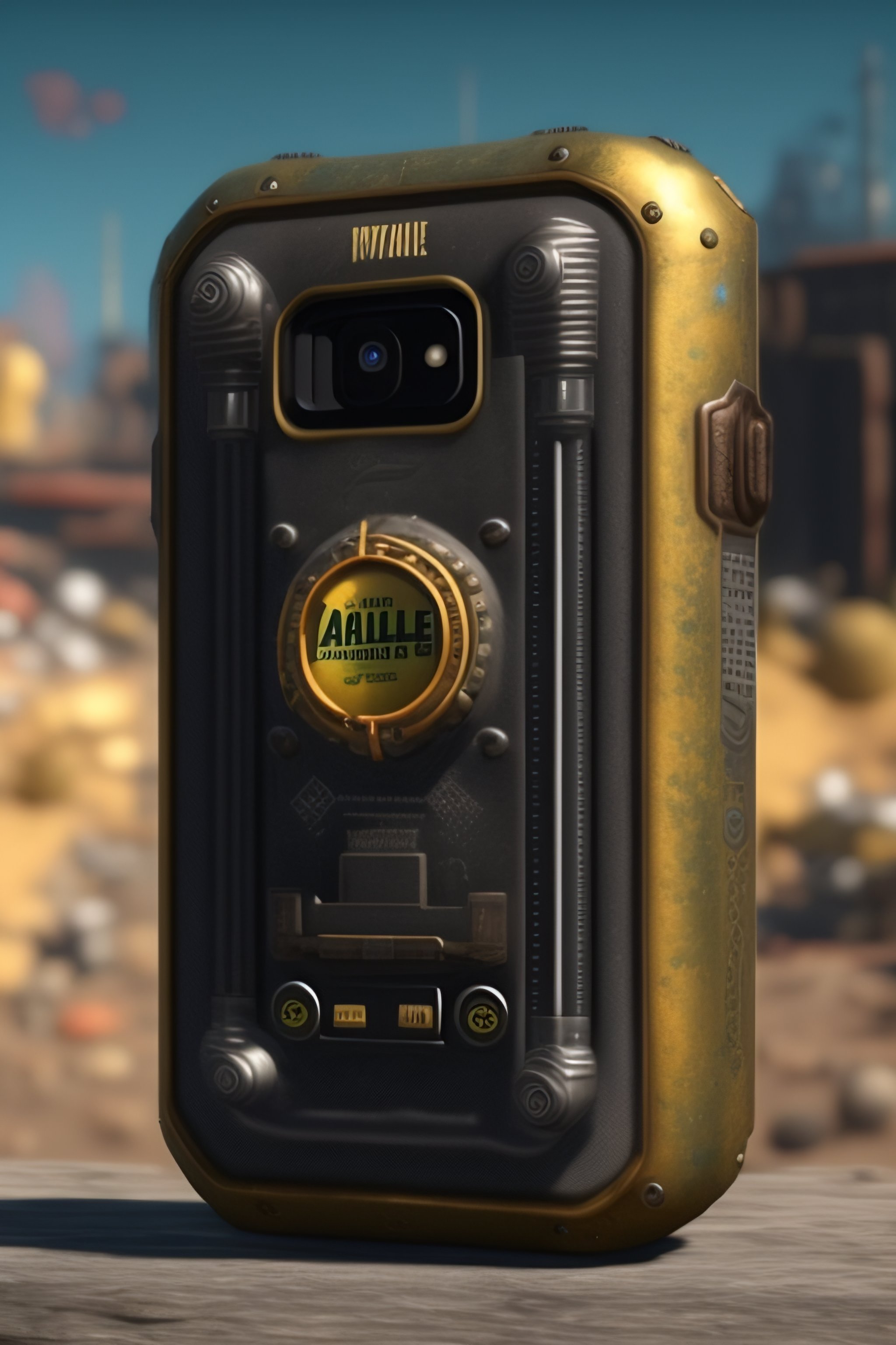 Lexica - An extremely complex Fallout 4 Mobile phone, Waste punk, gray
