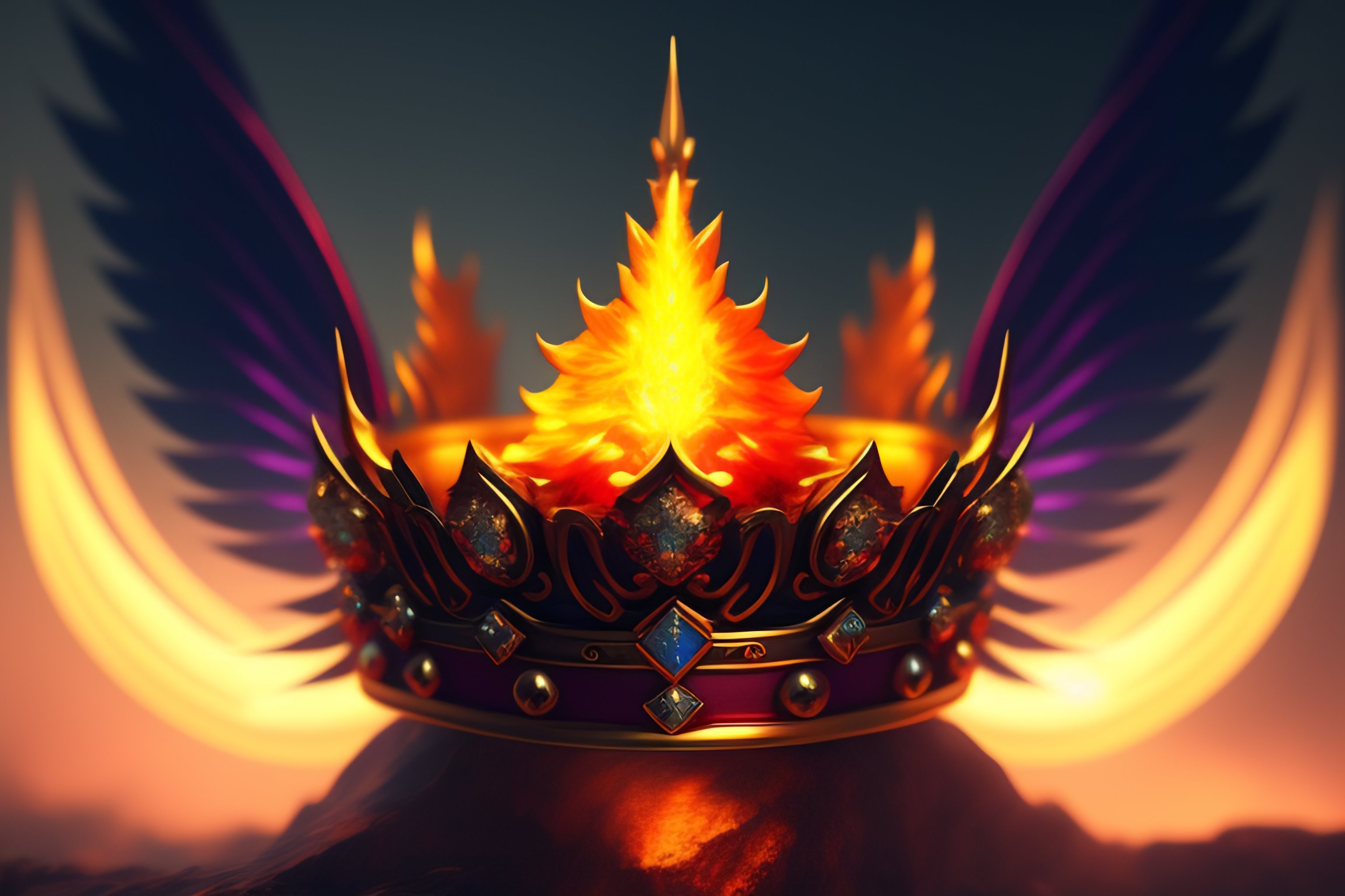 Lexica - Crown of fiery and winged king