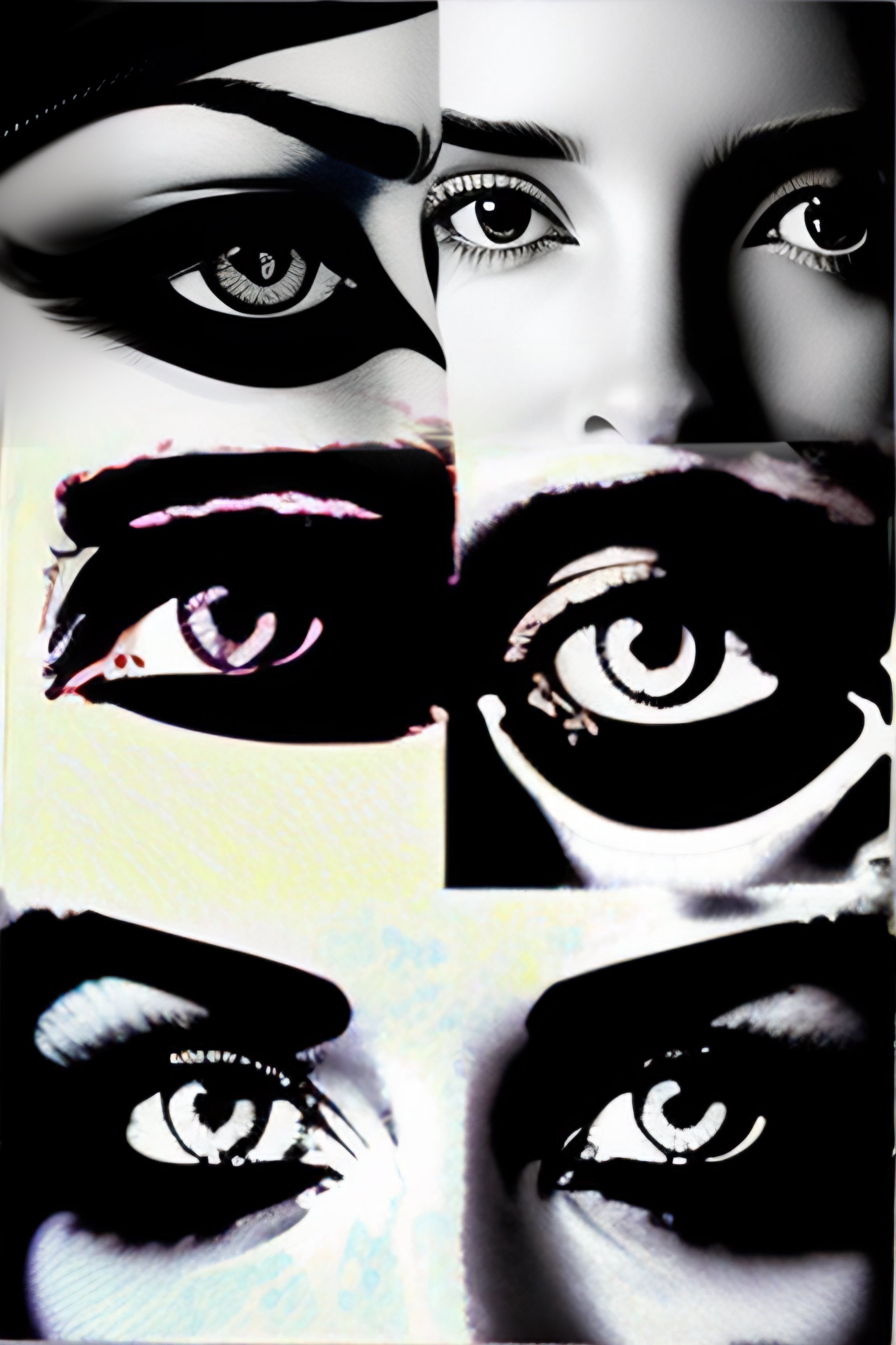 Lexica - A high quality black-and-white digital collage of realistic ...