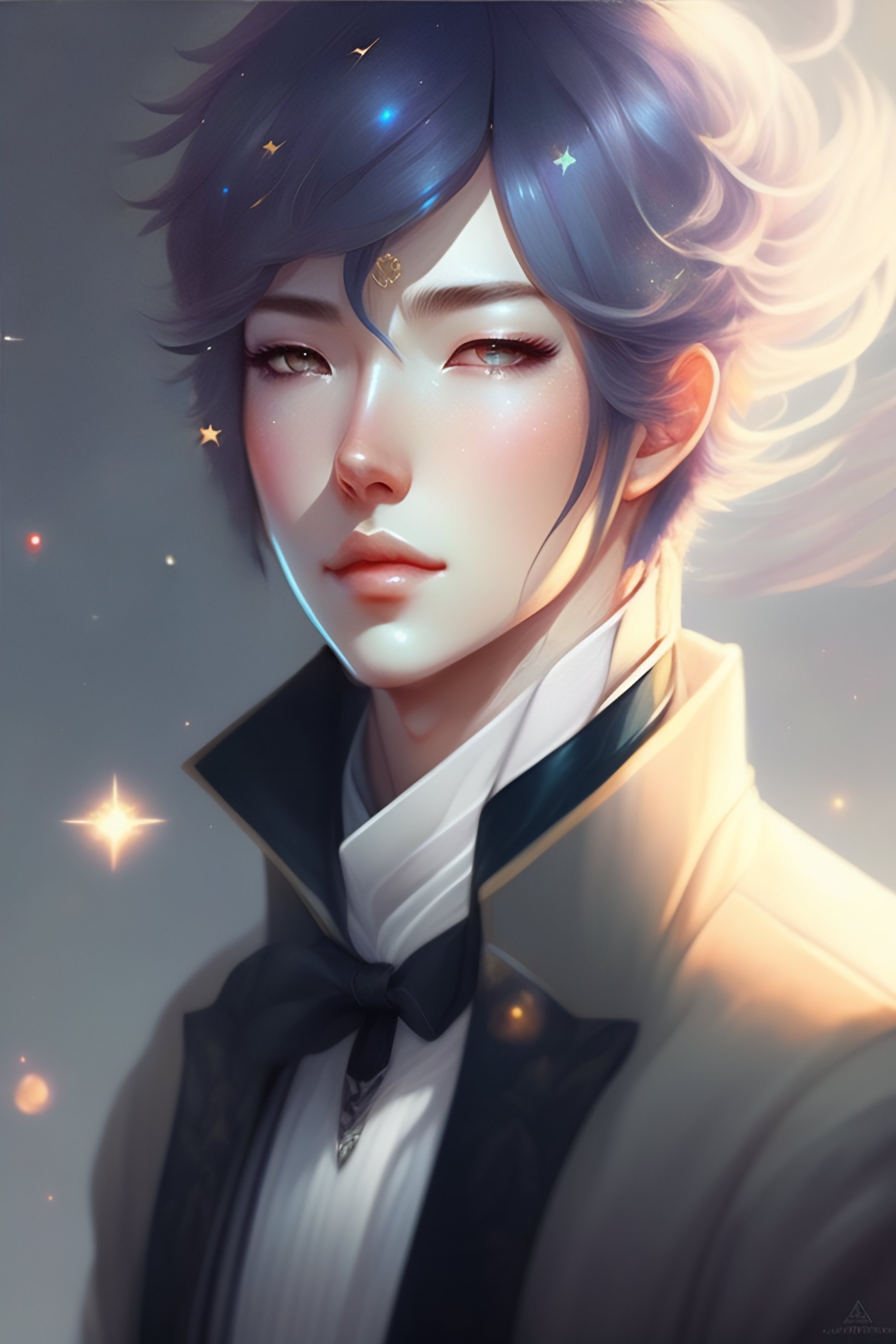 Lexica - Beautiful anime boy flying among the stars, released, with ...