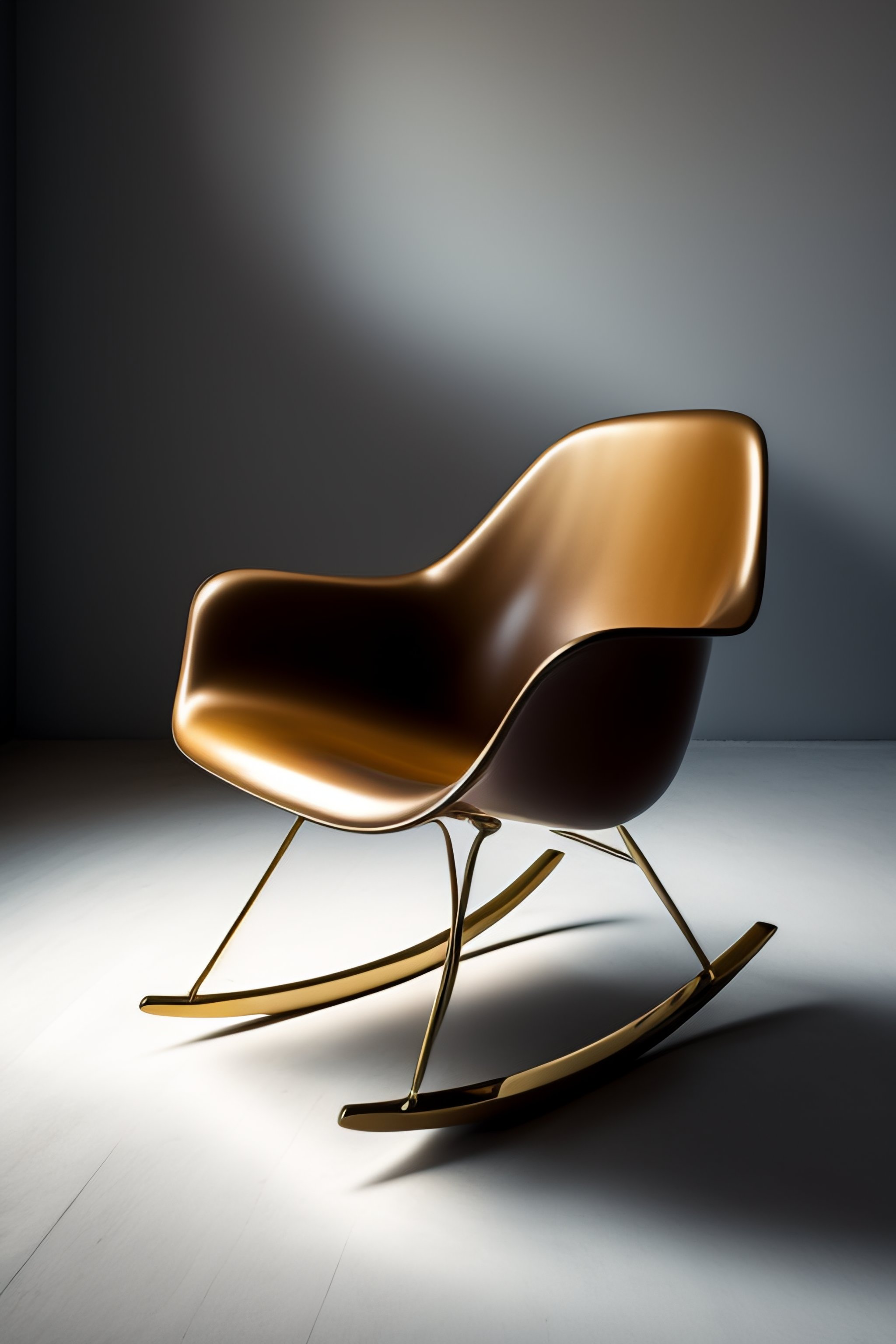 Lexica - Modernist metallic rocking chair, danish design, studio ...