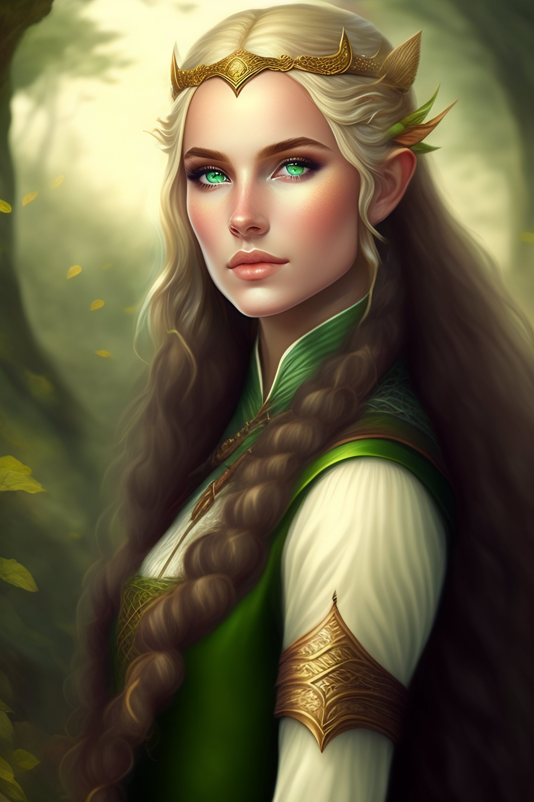 Lexica - Archer girl, tolkien elven, younger, victorian dress, fantasy ...