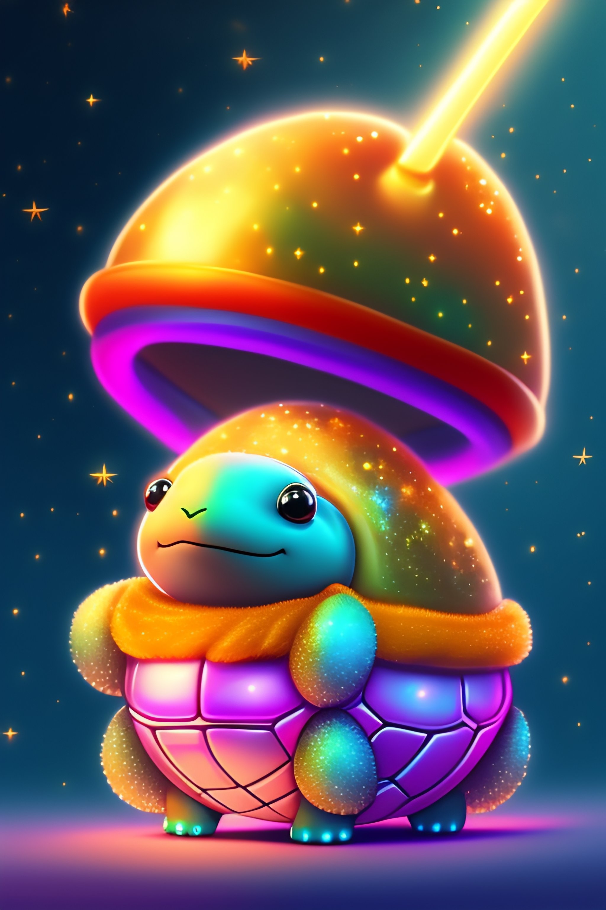 Lexica - CUTE AND ADORABLE CARTOON FLUFFY TURTLE, SWORD, FIGHT, SPACE ...