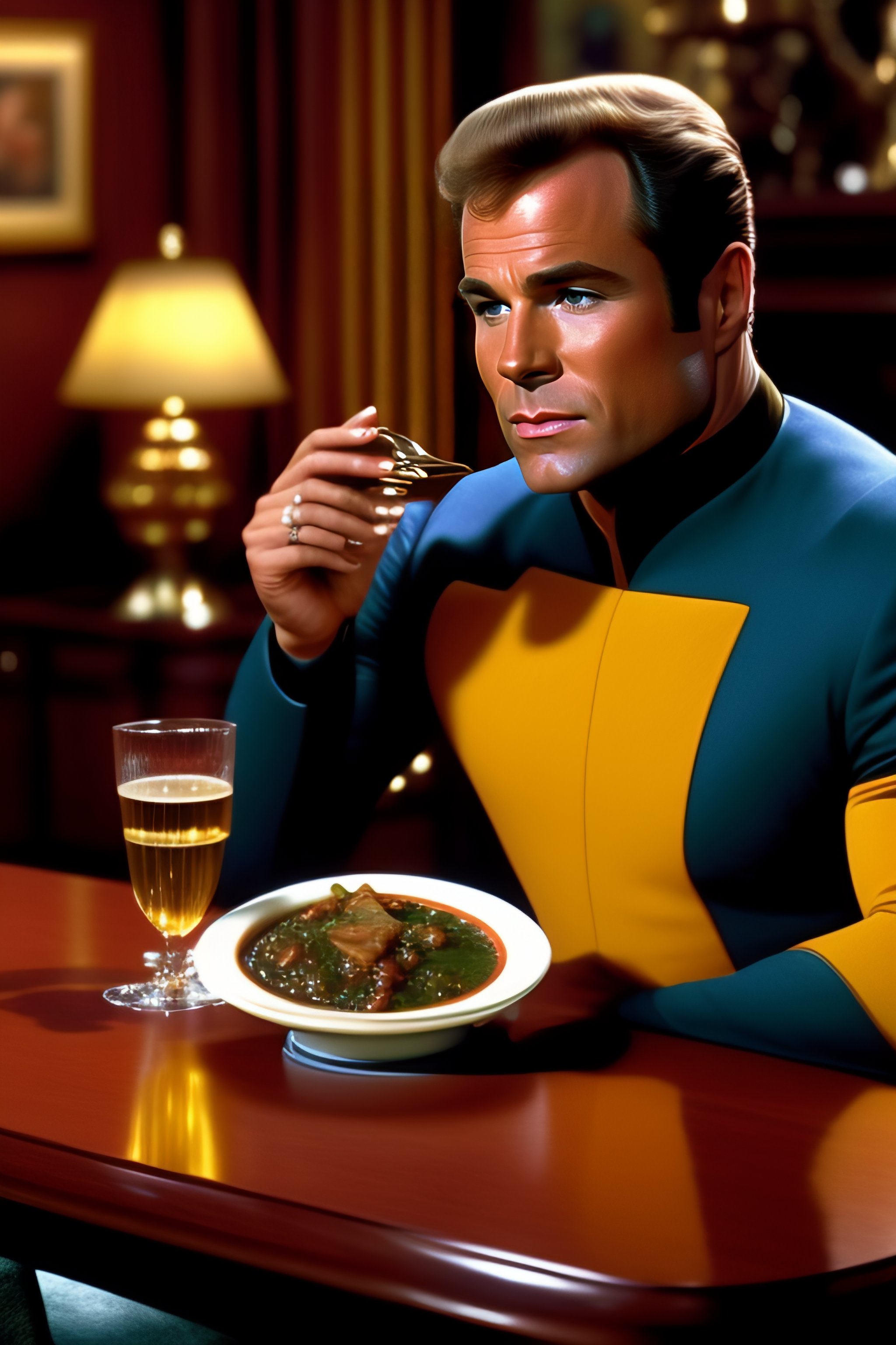 Lexica - Captain Kirk eating gumbo