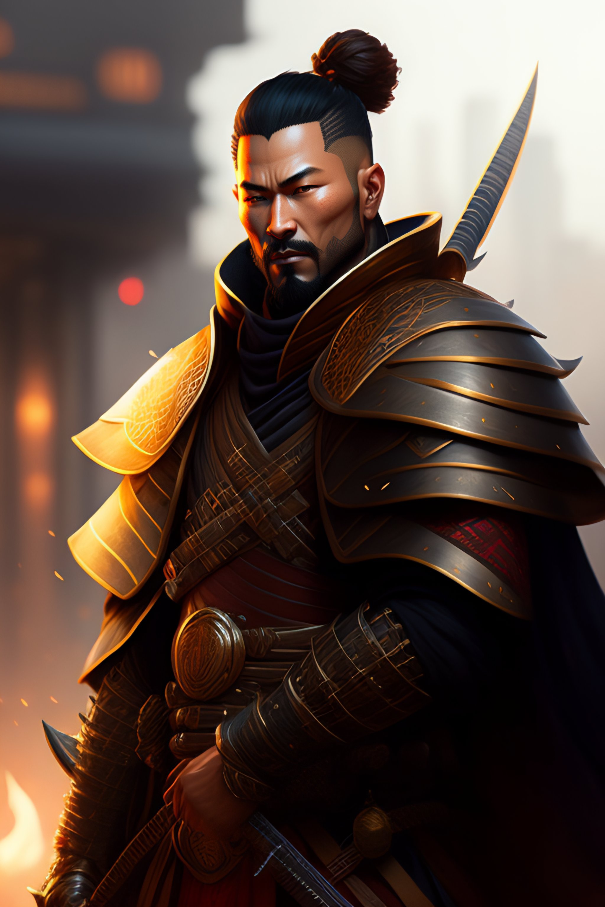 Lexica - Cyberpunk, ronin samurai, beer, by justin gerard and greg ...