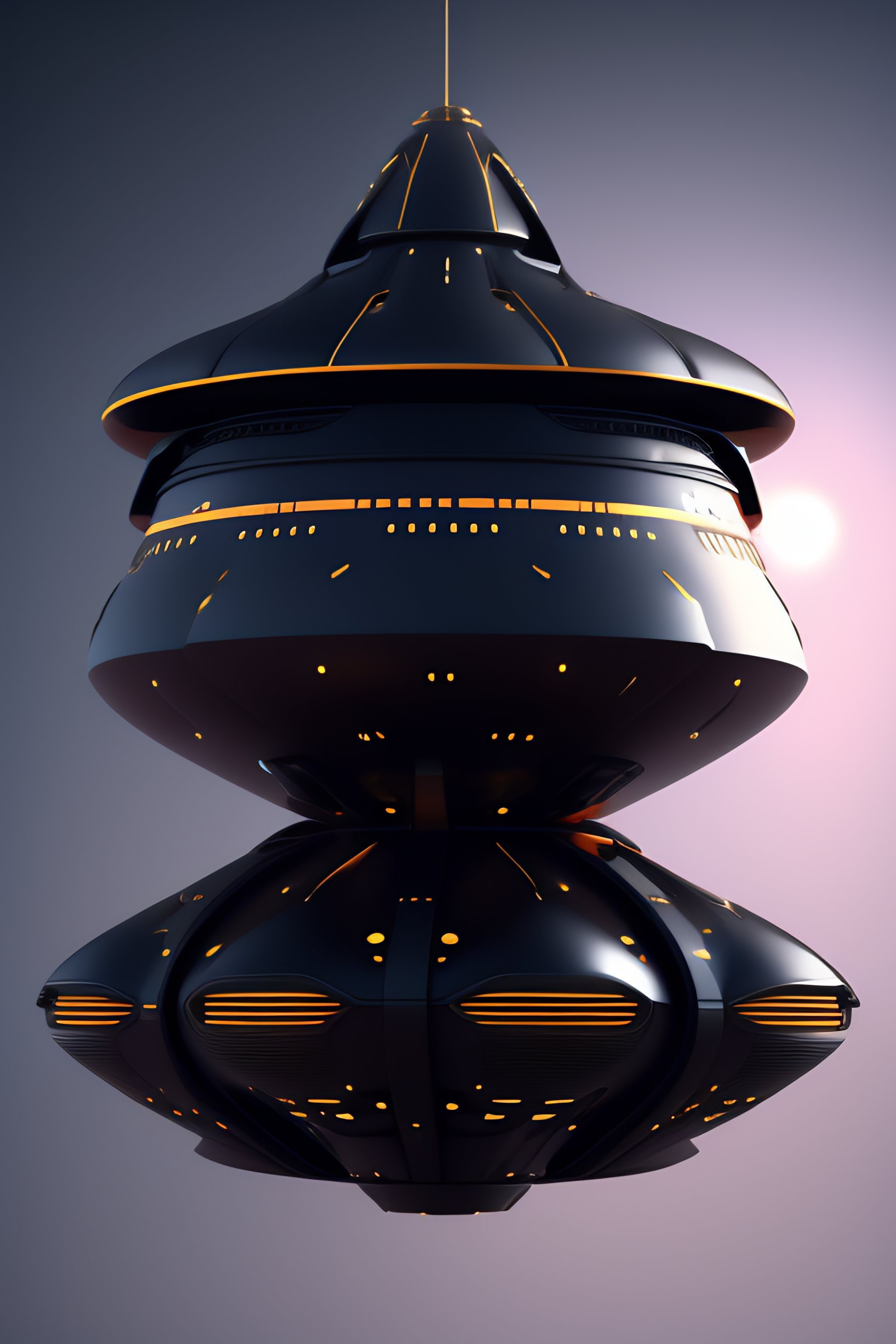 Lexica - 3d render of futuristic spaceship, UHD, artstation, black ...