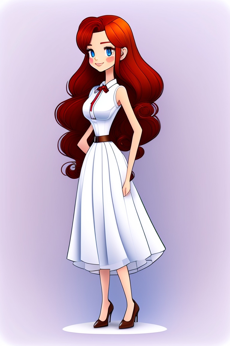 Lexica - Young beautiful female cartoon character, whole body, with ...