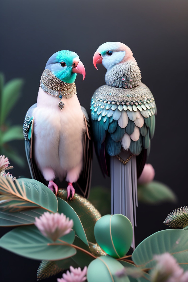 Lexica - Muted encrusted spike feather dusted pearl mint shiny ...