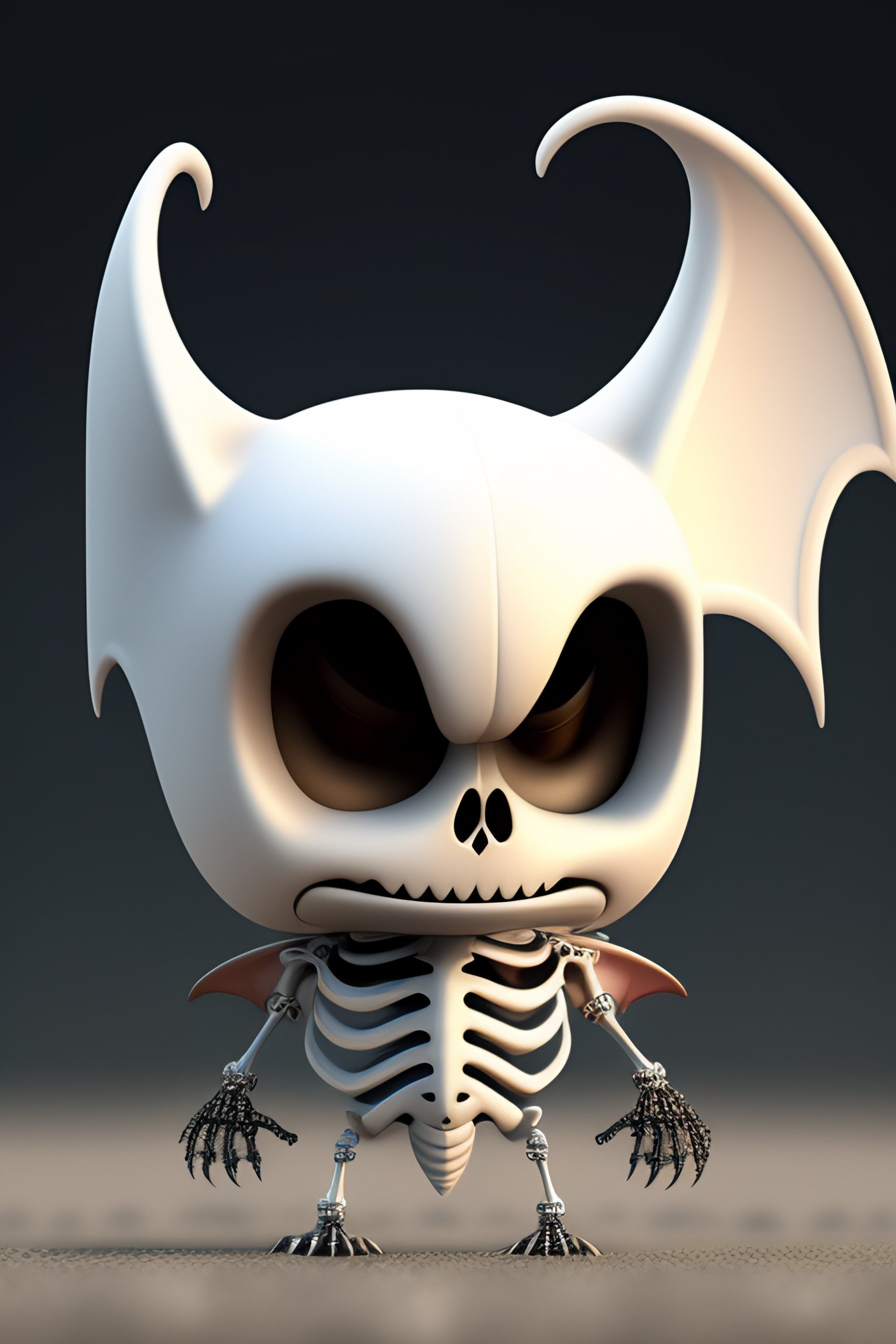 Lexica - Annoying white bat with a big head, weird body parts and looks ...