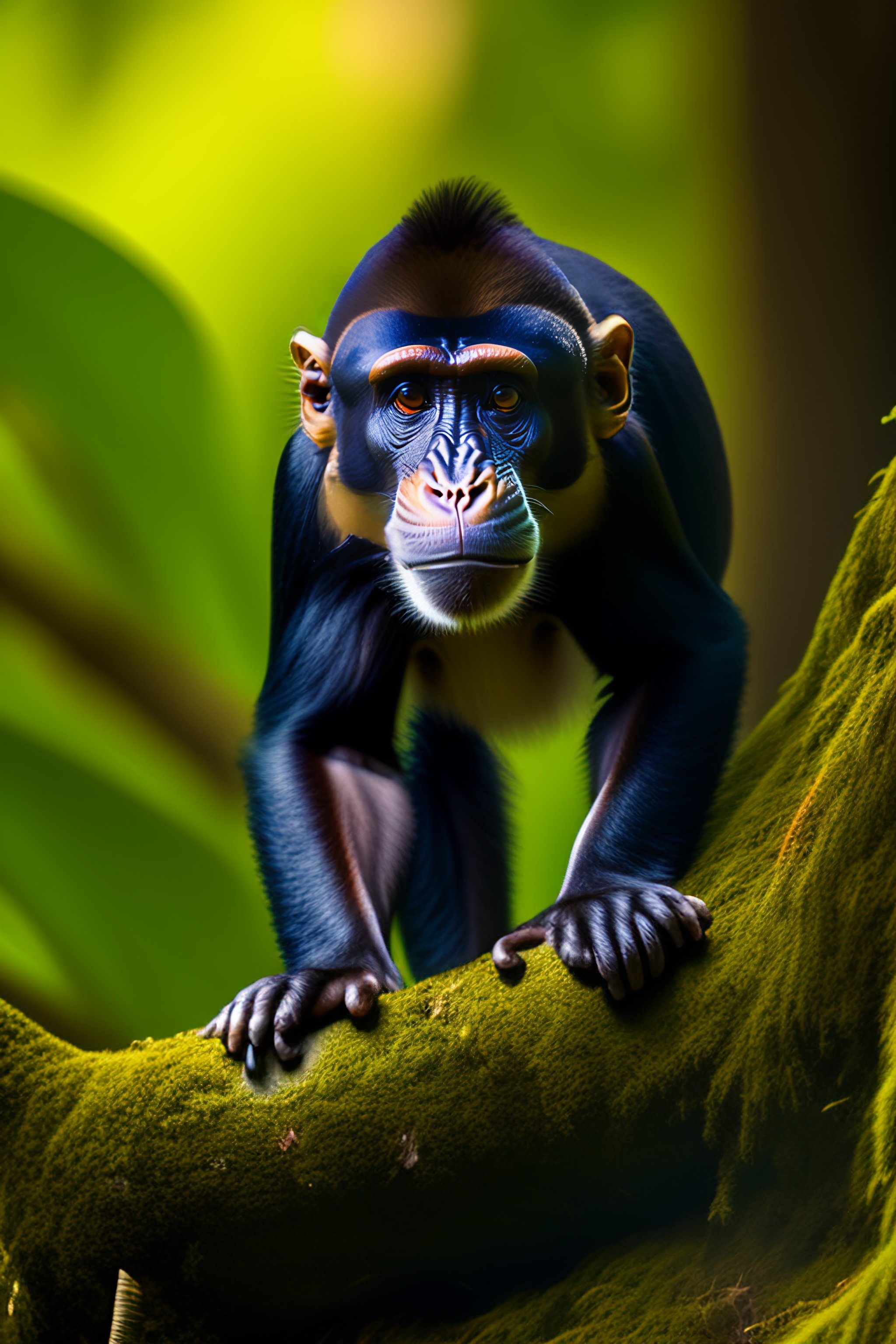 Lexica - Philippine monkey eating eagle in the forest