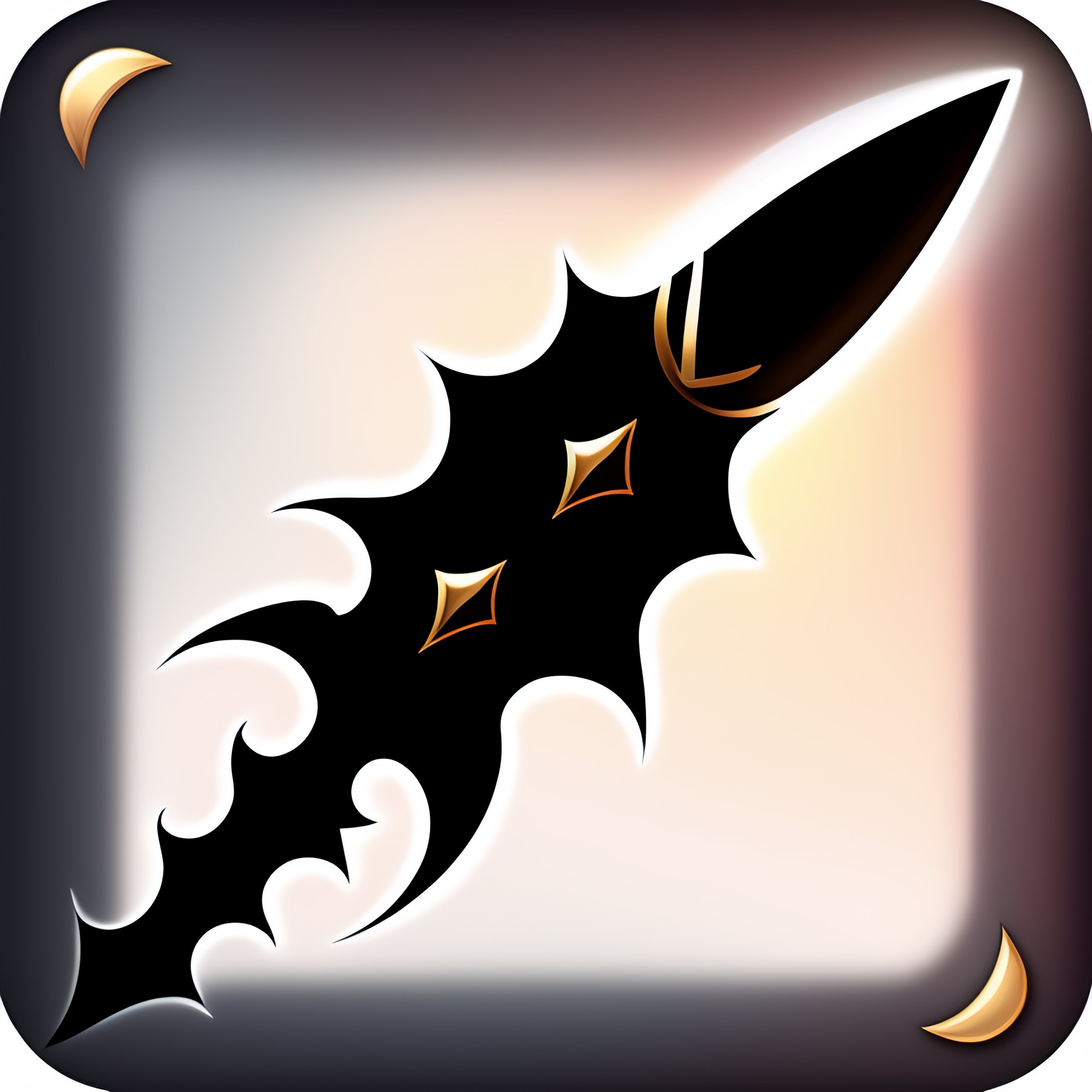 Lexica - Dark magic spear attack icon for a 2d video game, moba ability