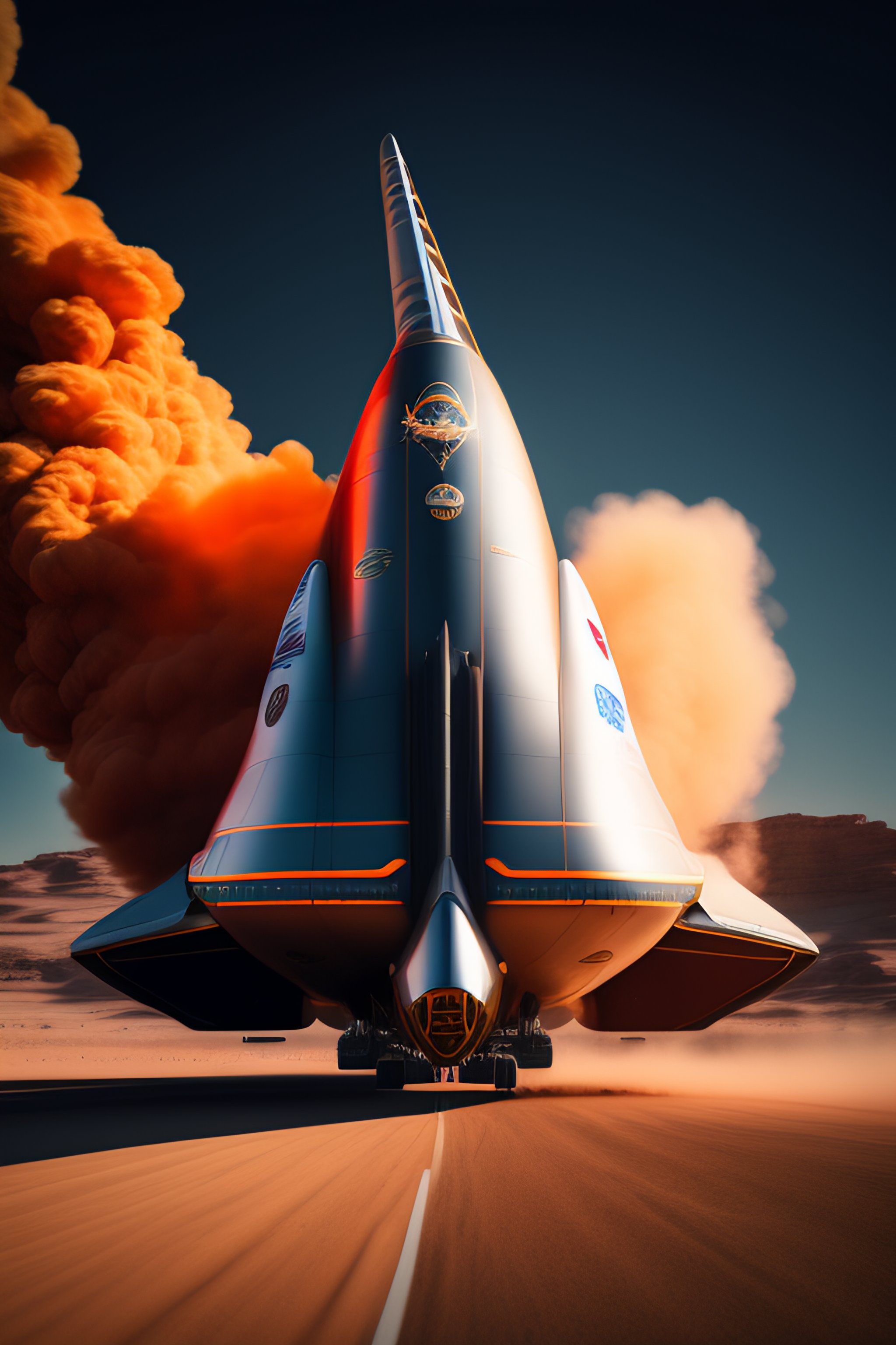 Lexica - 50mm Photograph of nasa starship designed by Lamborghini ...