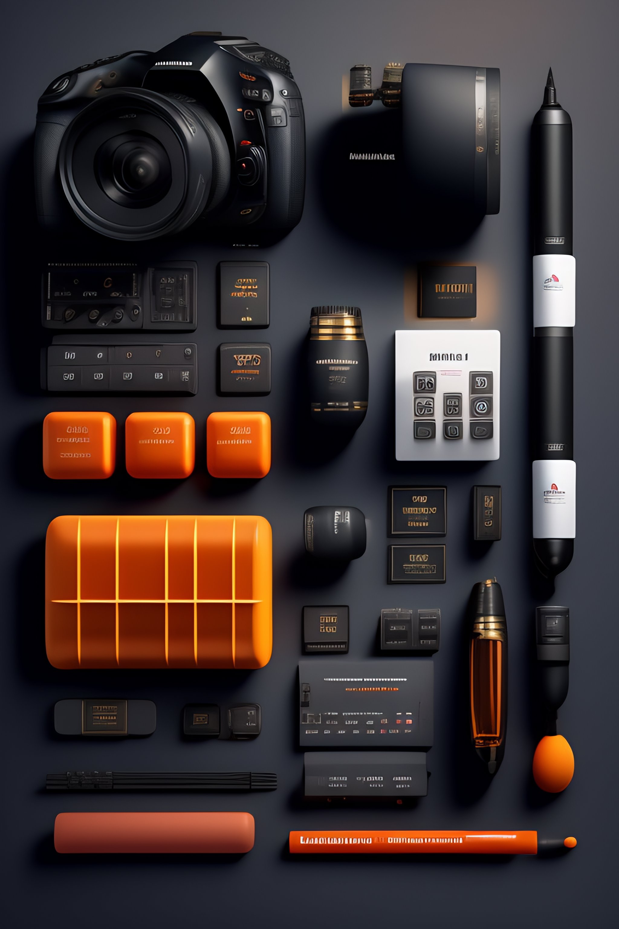 Lexica - Blackmagic digital filmmaking, knolling, flat lay ...