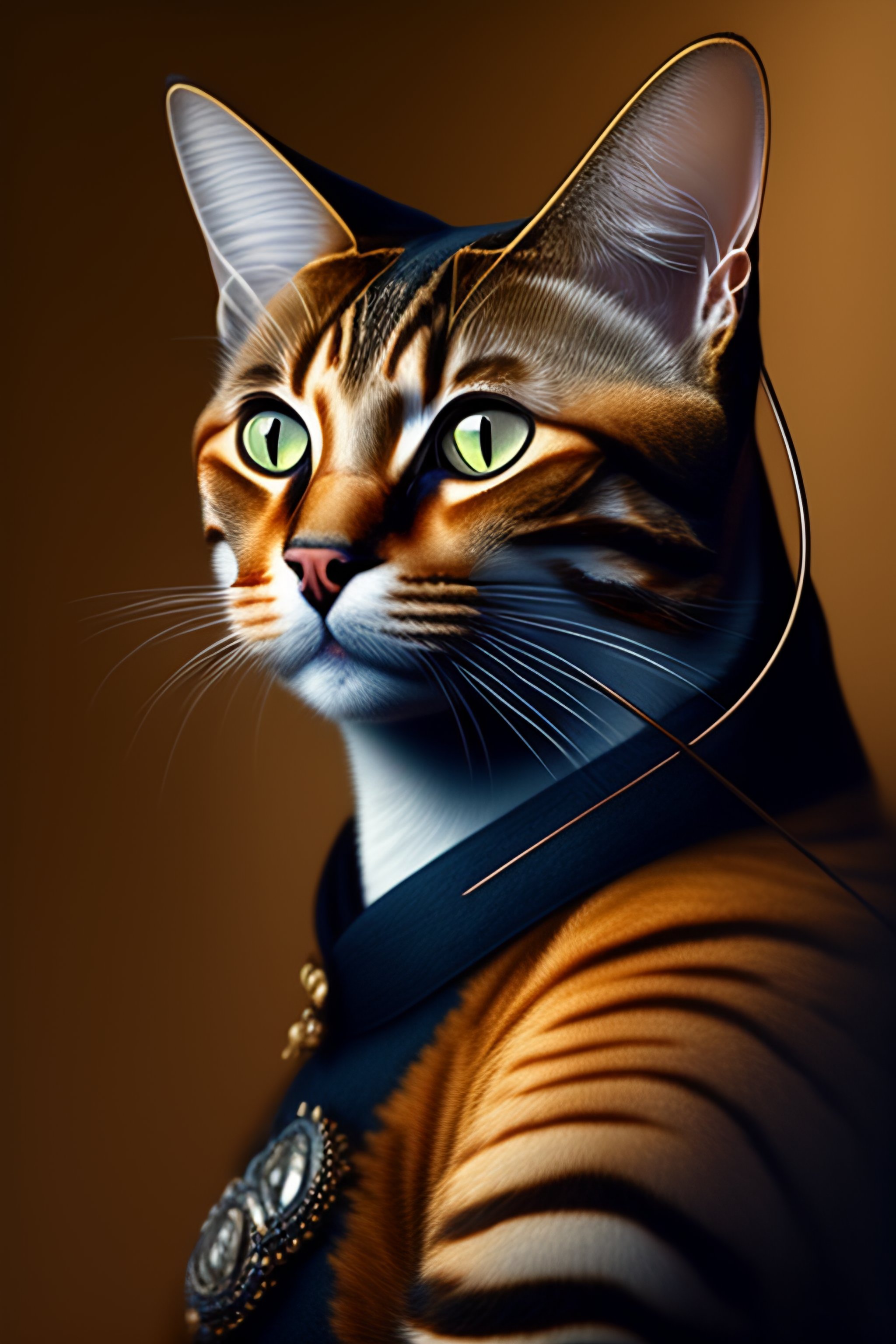 Lexica - Portrait of a cat-archer