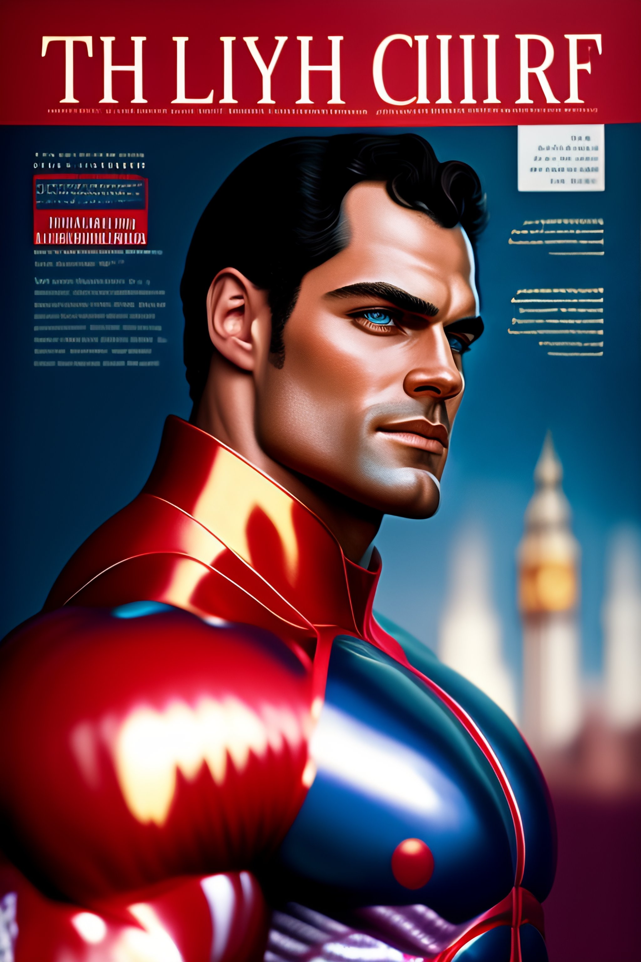 Lexica - Epic comic book cover, accurate hyper realistic Henry Cavill ...