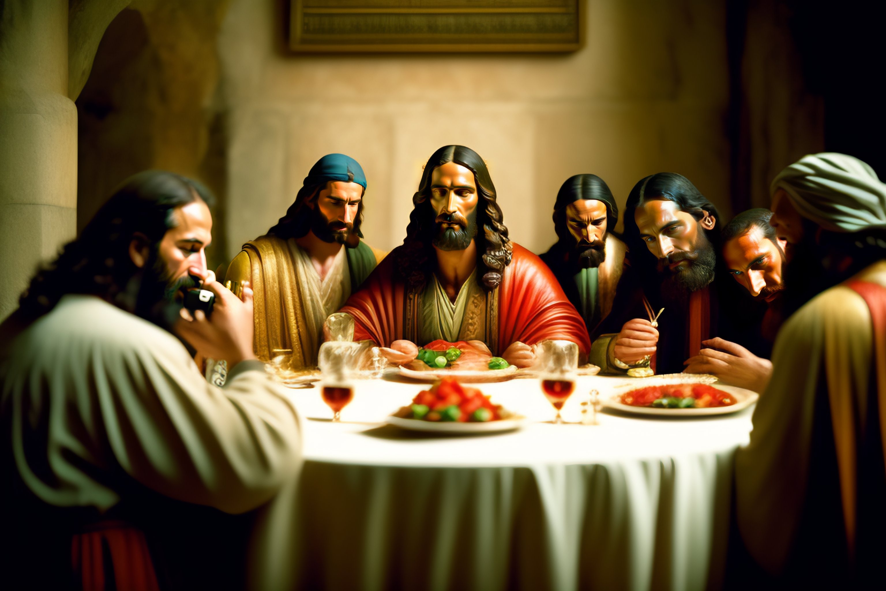 Lexica - Hyper realistic color photo of the last supper, year 1, jesus ...