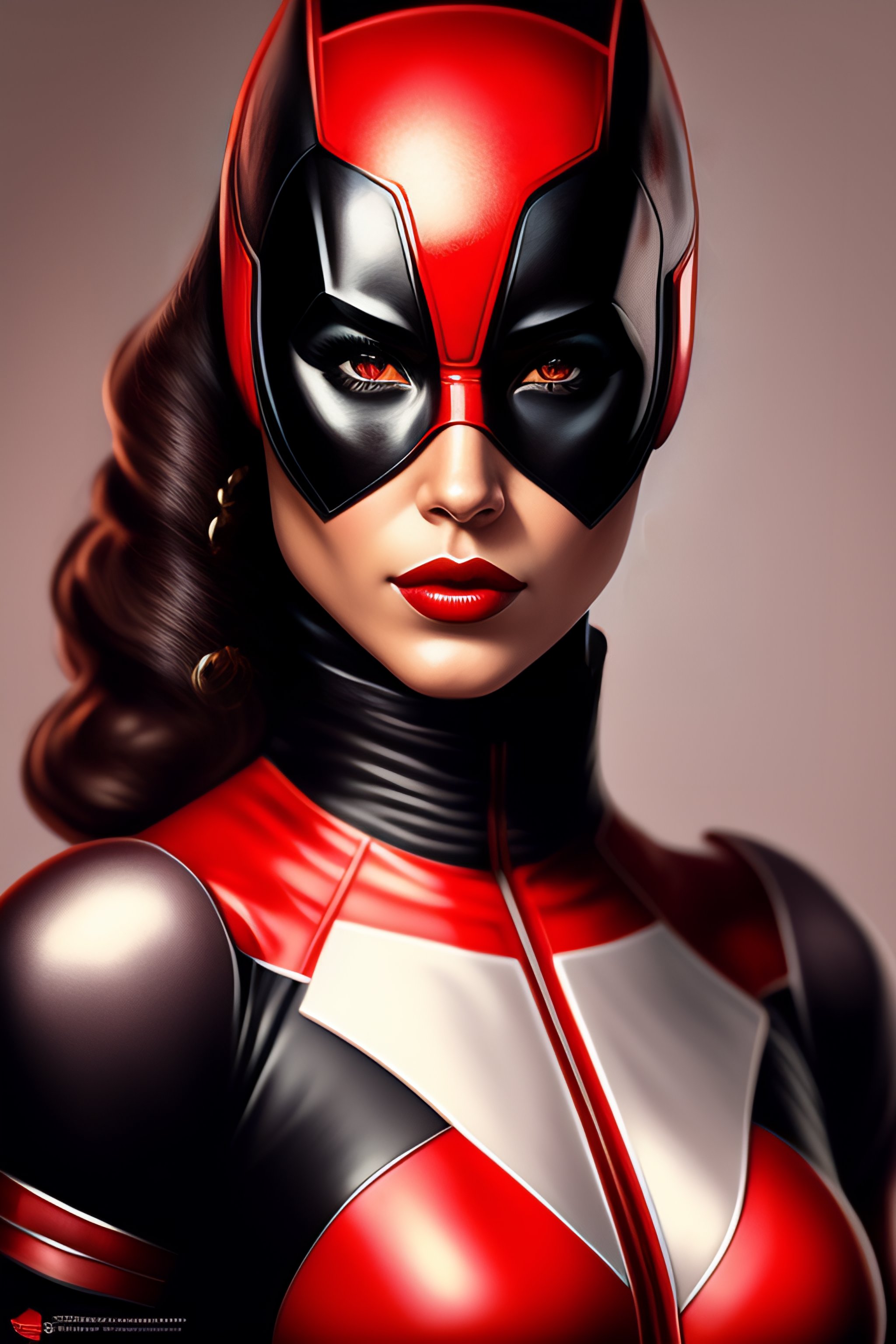Lexica - Sexy lady as Deadpool , realistic portrait, symmetrical ...