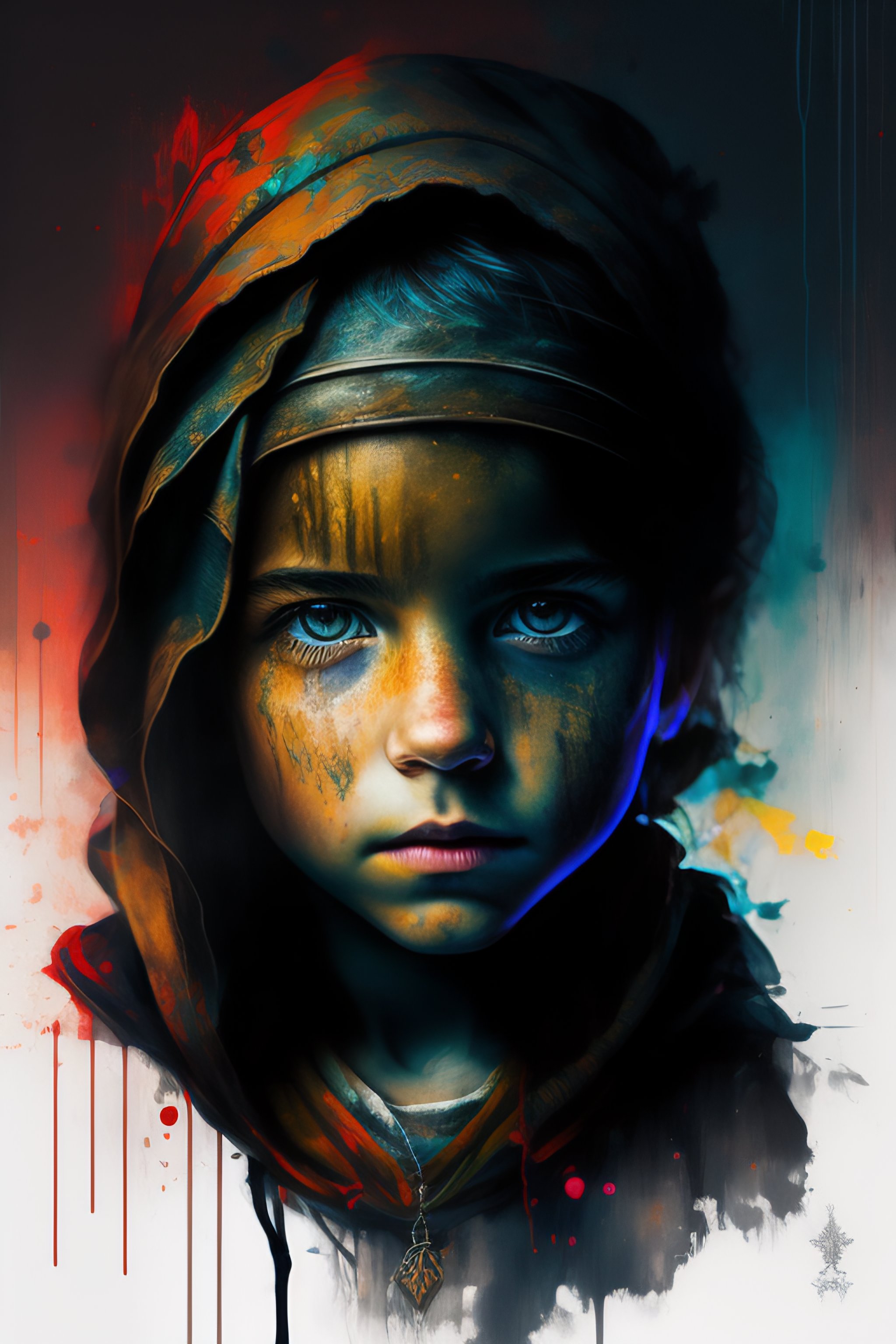 Lexica - A portrait of poor 10y old medieval ugly peasant child with ...