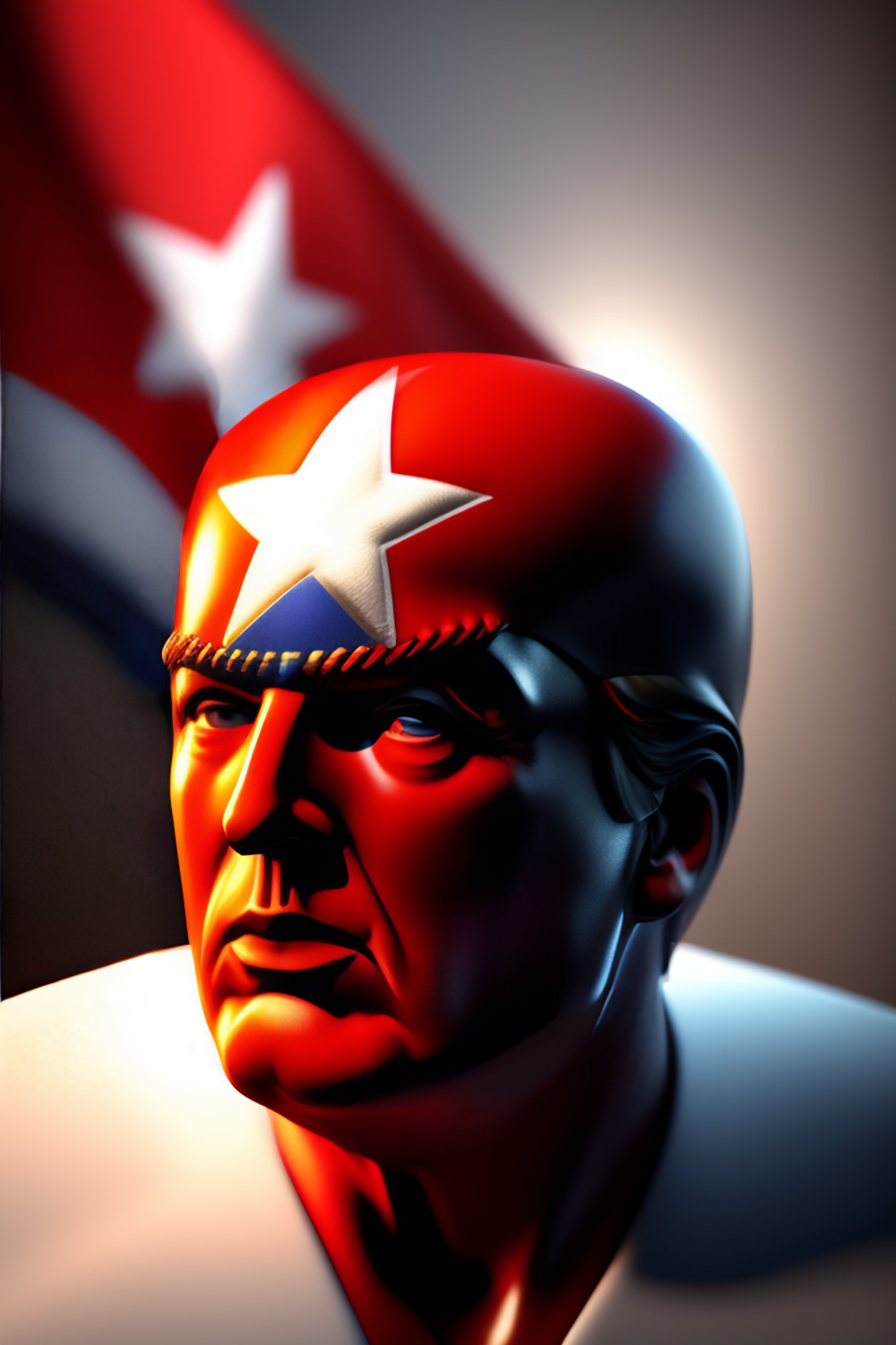 Lexica - Donald trump as captain america 3ds max hyper realistic cell ...