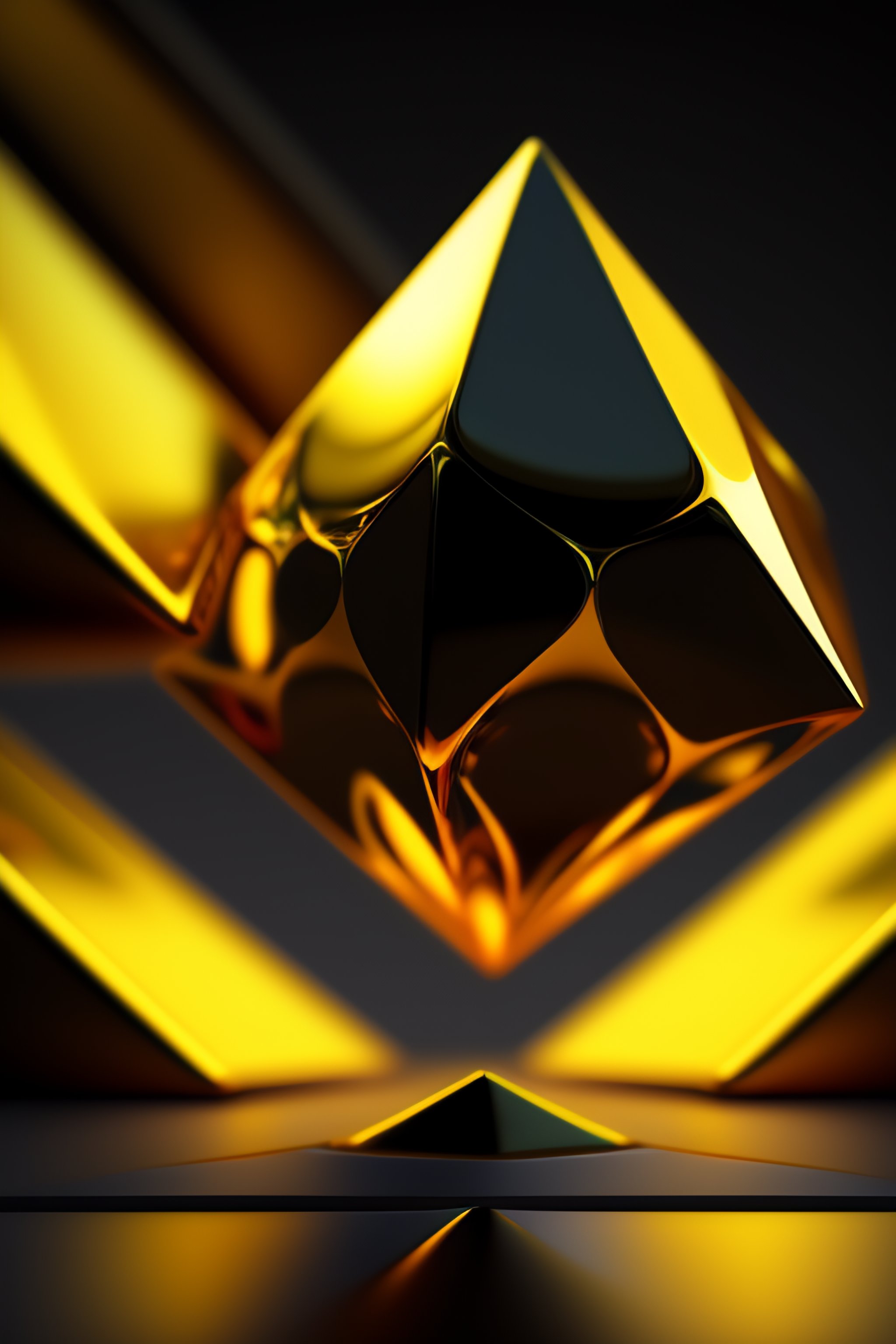 Lexica - A photorealistic render of a metallic crystalline neotribal ...
