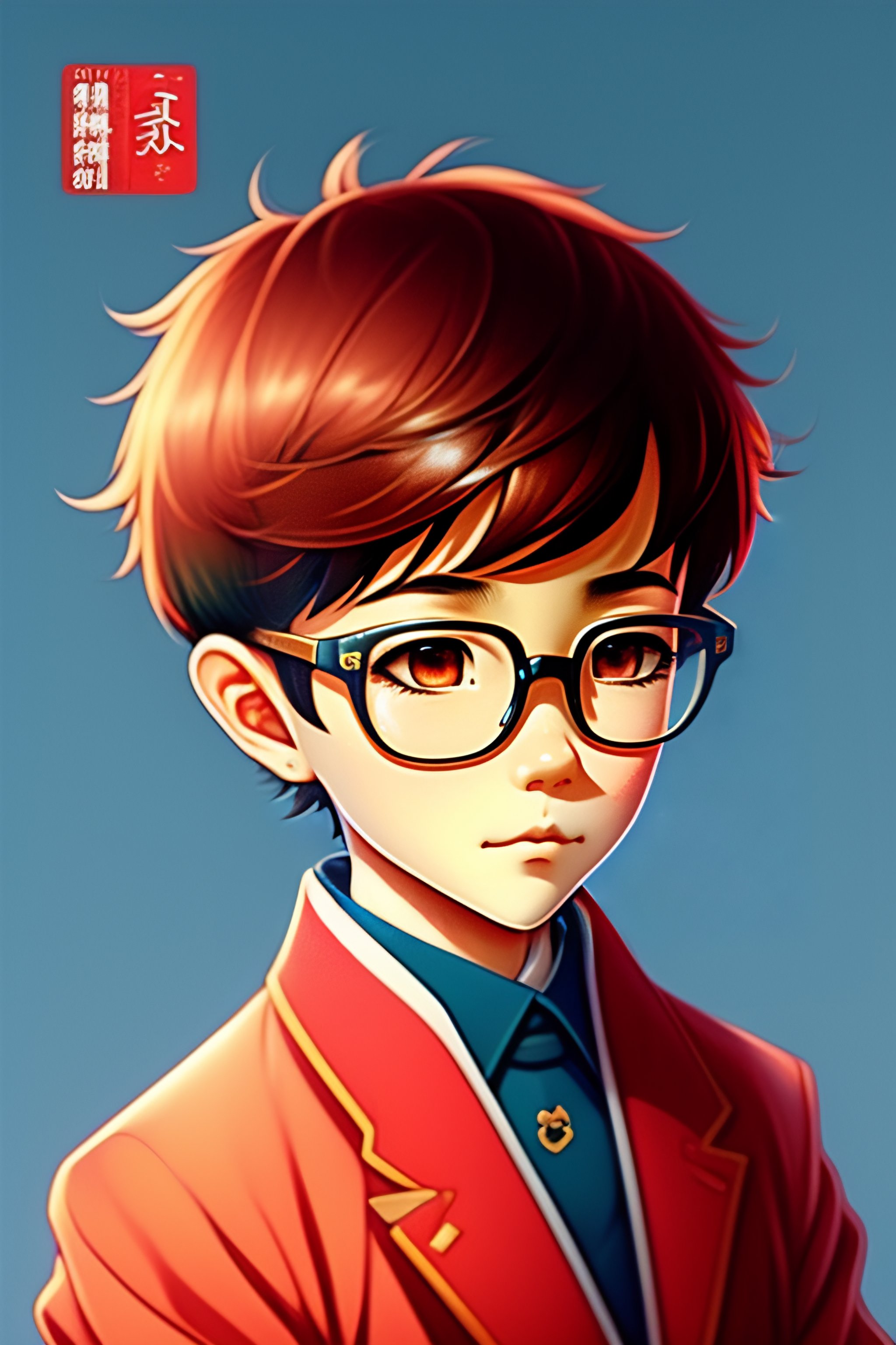 Anime Boy With Short Red Hair