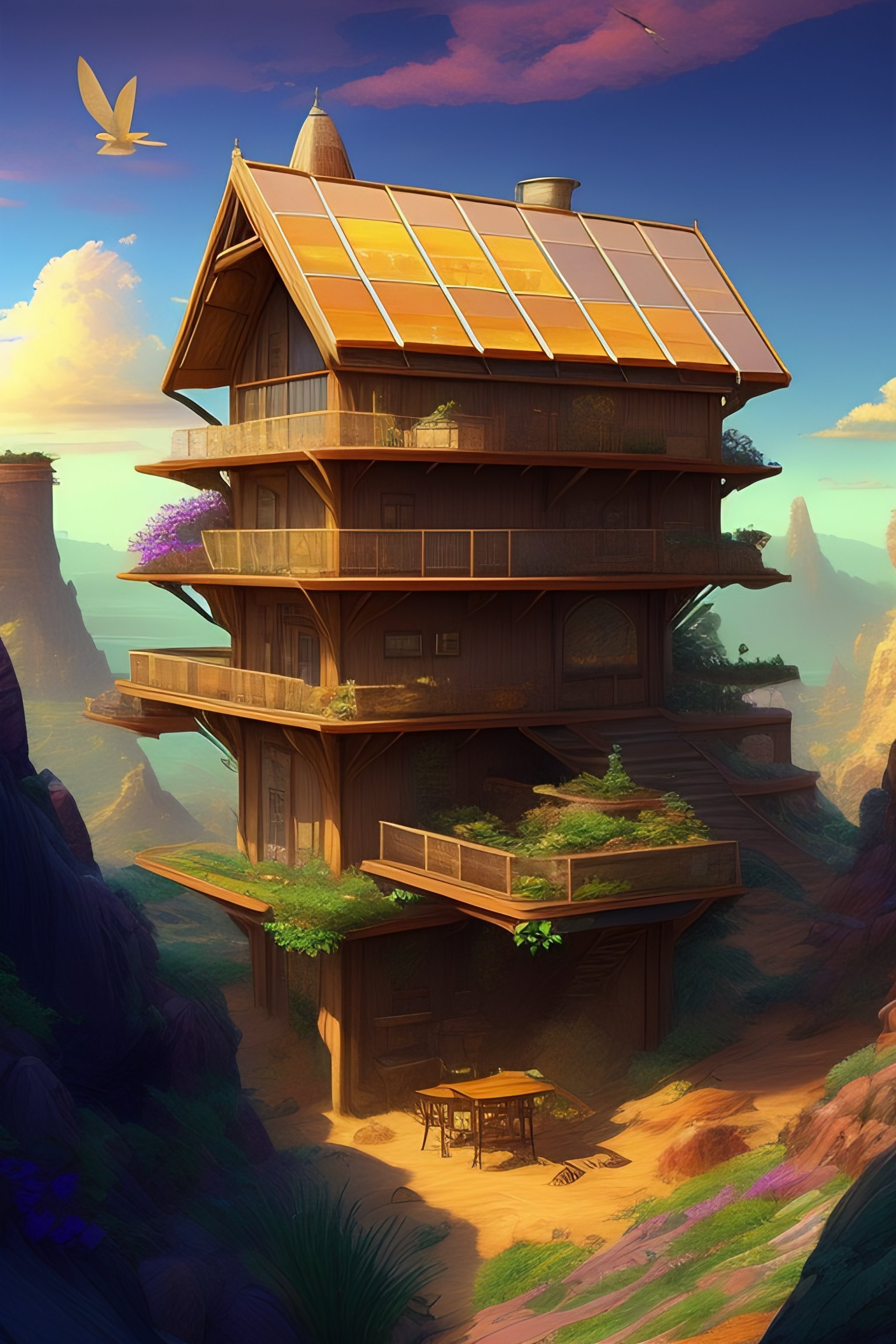 Lexica - People living in a realistic solarpunk community. Buildings ...