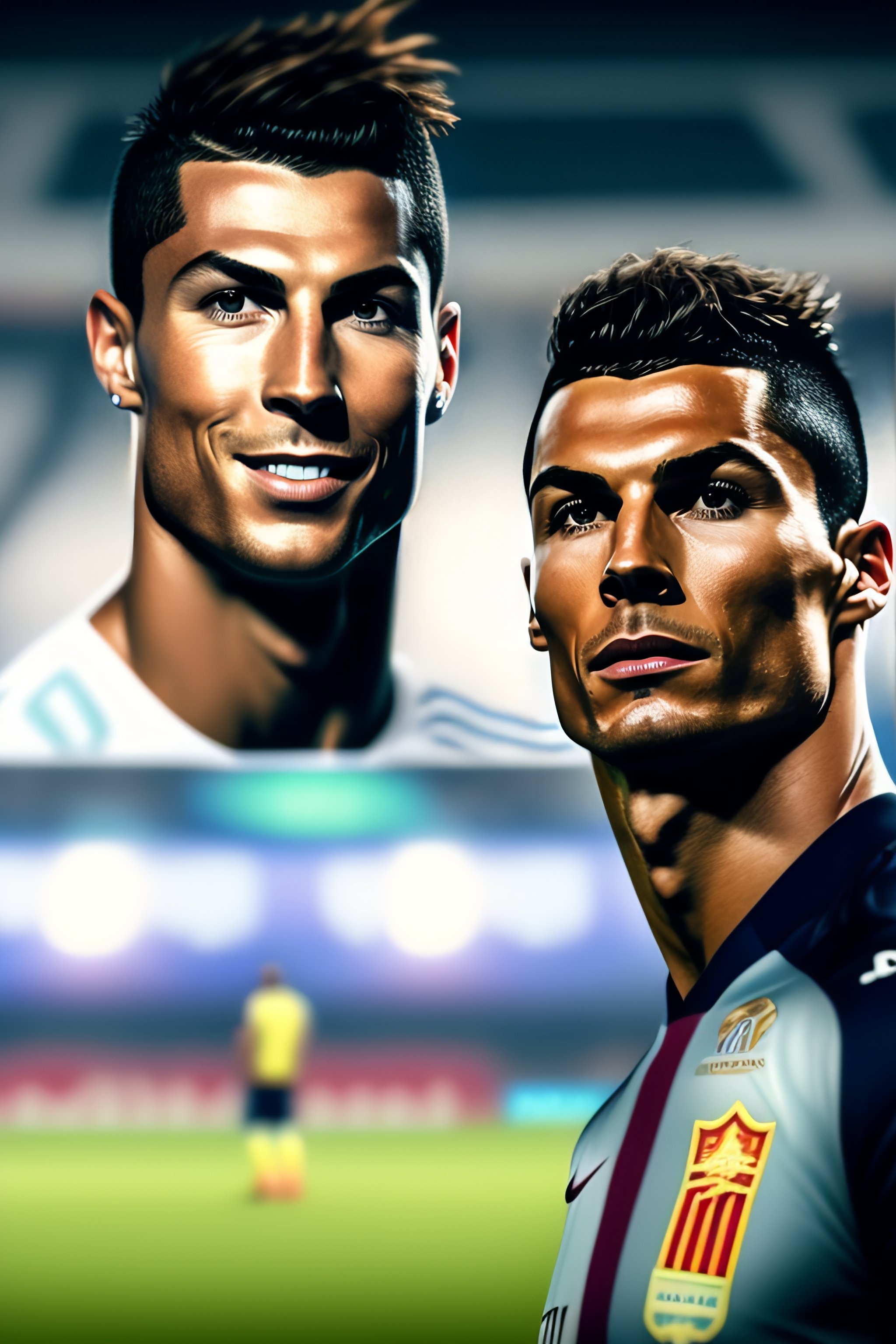 Lexica - Portrait, ultra-sharp, super-realistic, Cristiano Ronaldo and ...