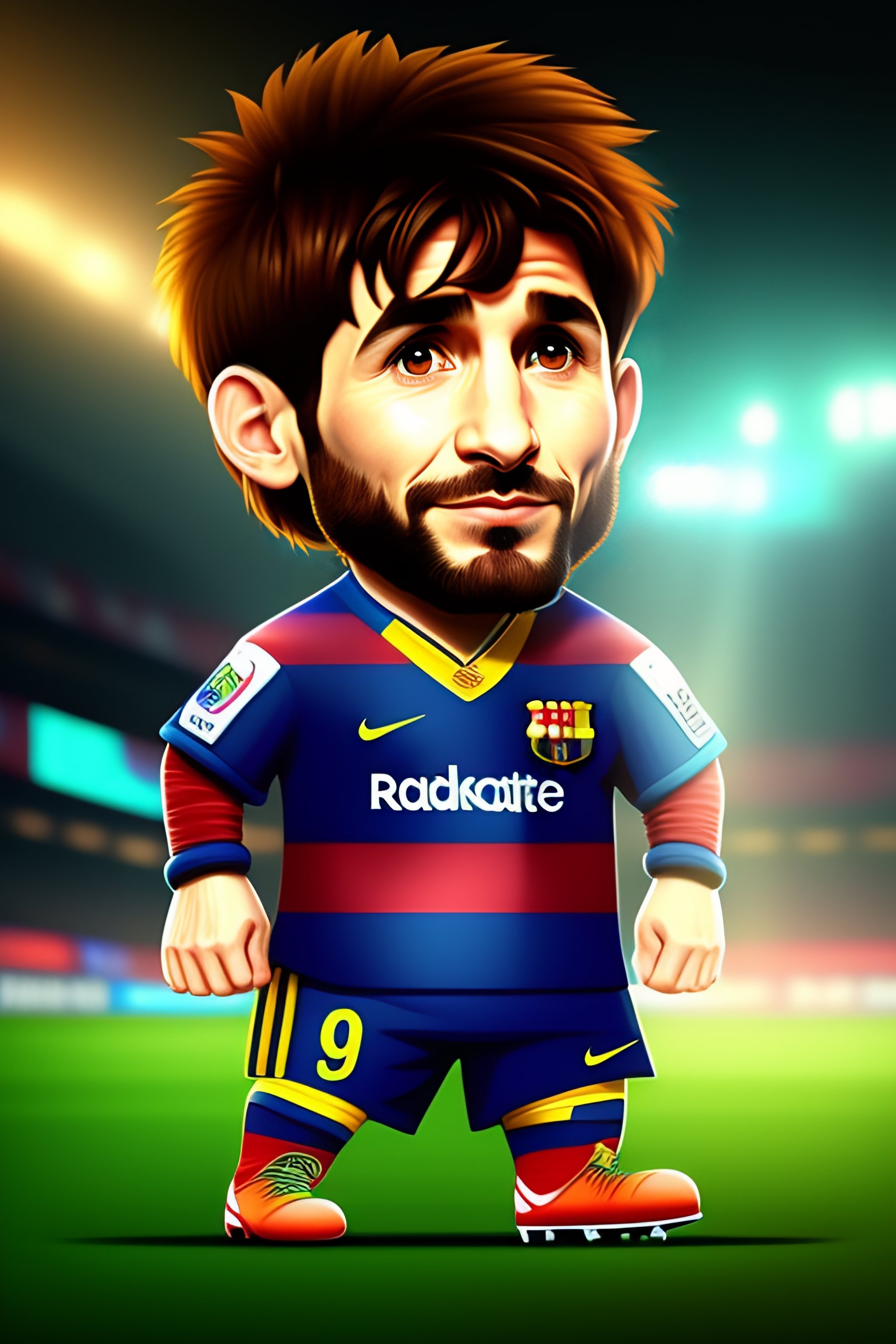 Lexica - Lionel messi mascot cartoon character football