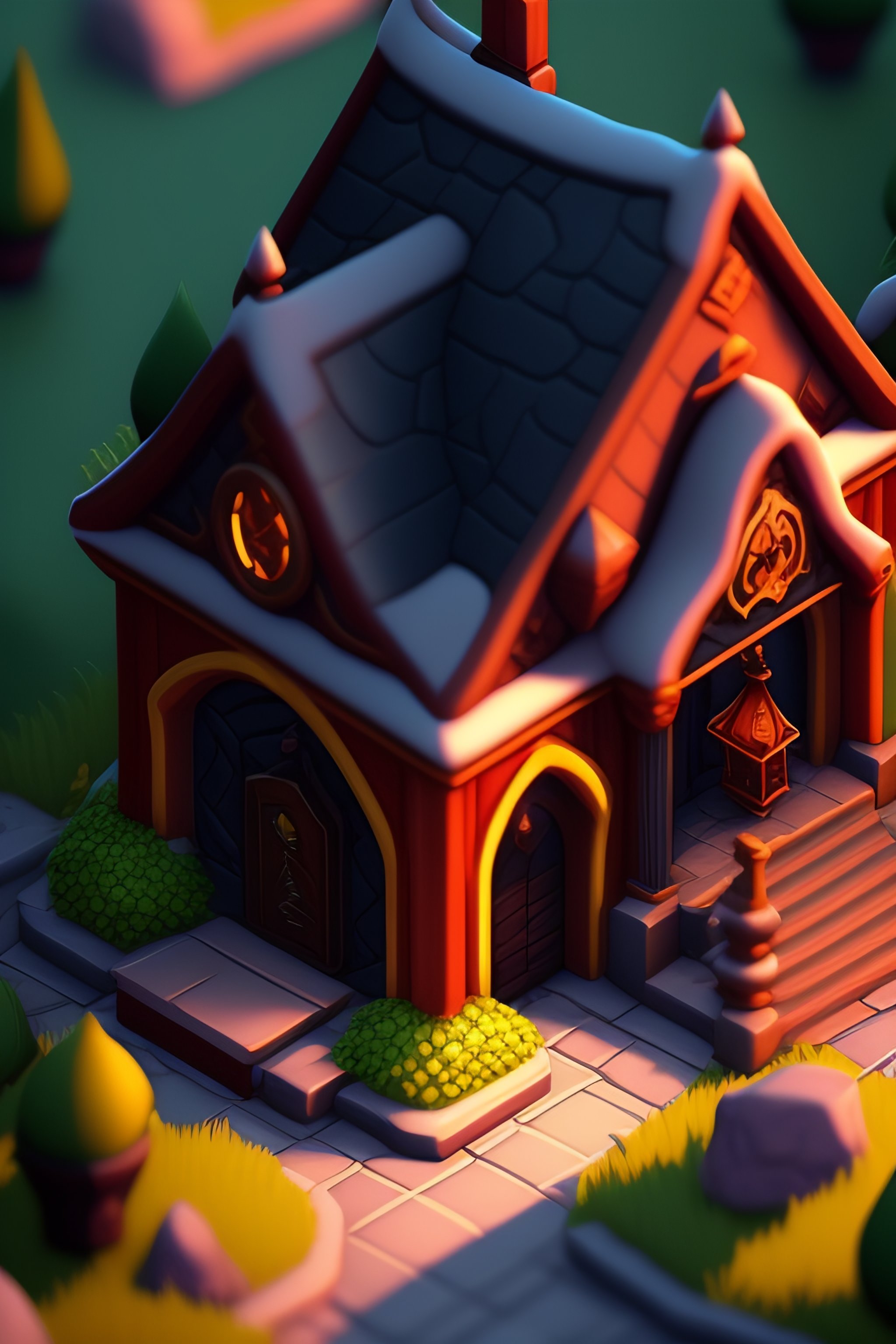 Lexica - Isometric evil lab, concept art, by senior environment artist ...