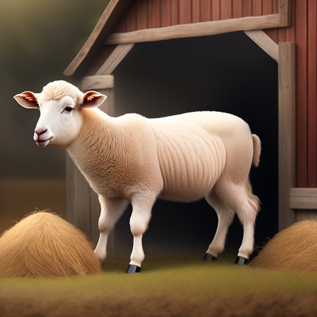 Lexica - Lamb, barn, hay, eid , realistic , 8k , high resolution.