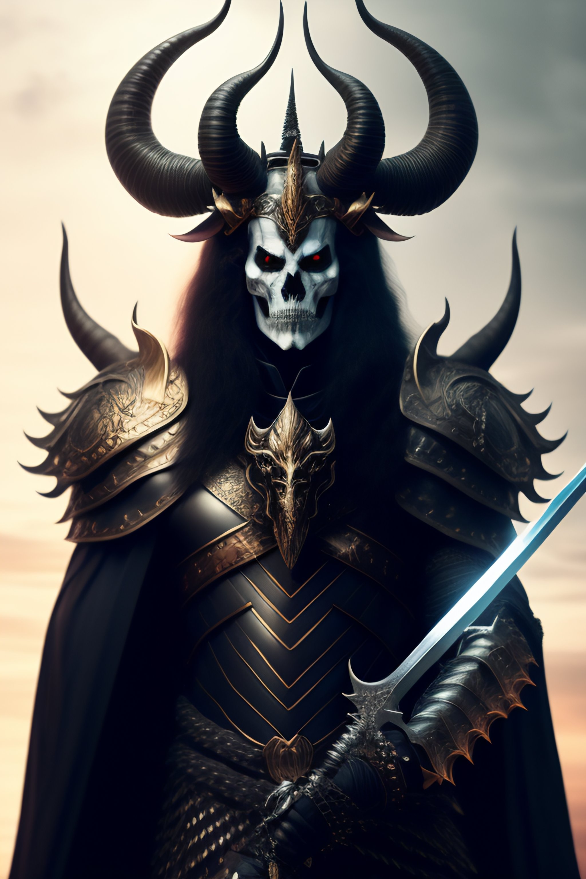 Lexica - Demon in the cyty of bones , horns and fierce wearing a bones ...