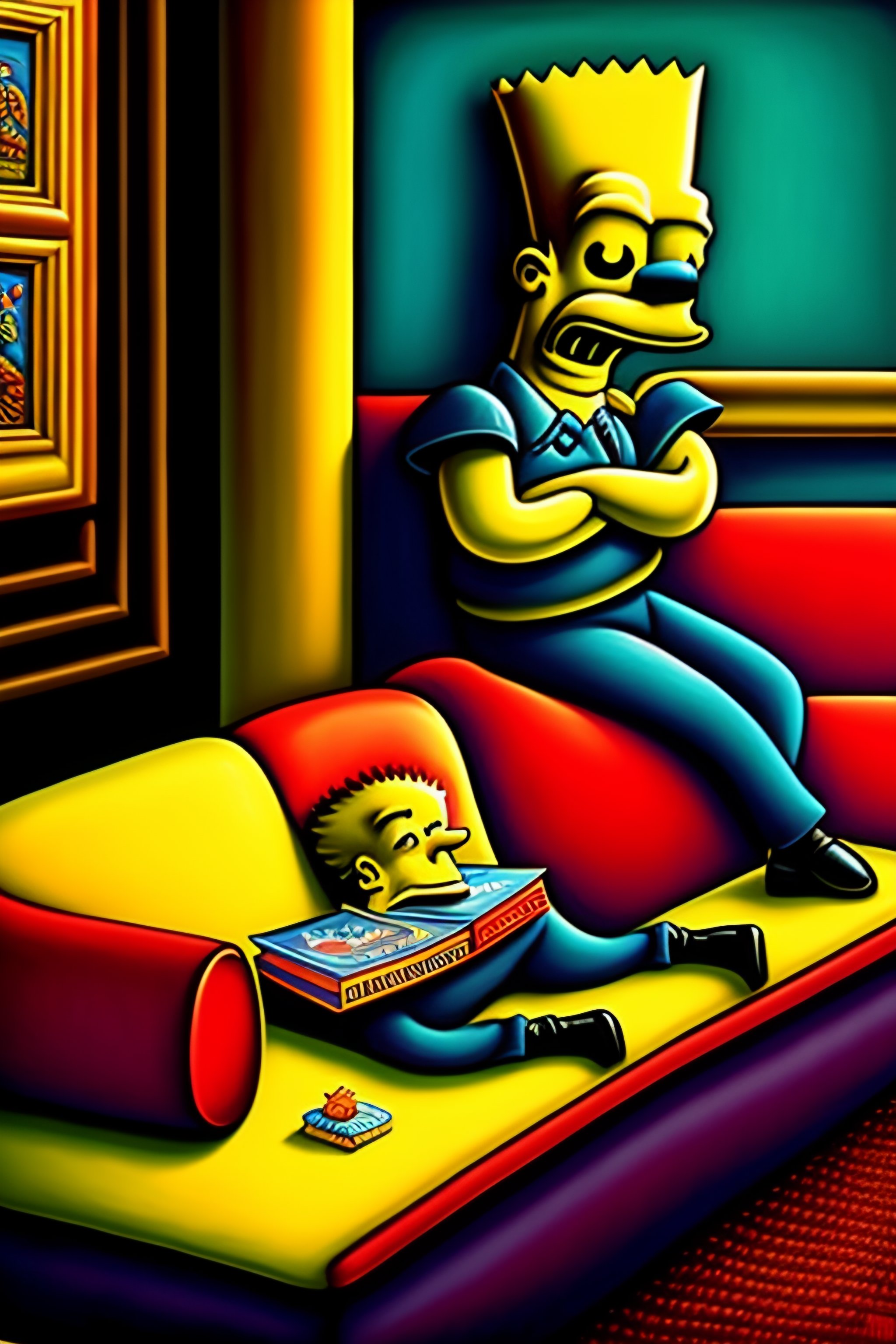 Lexica - Simpsons couch gag by Todd Schorr