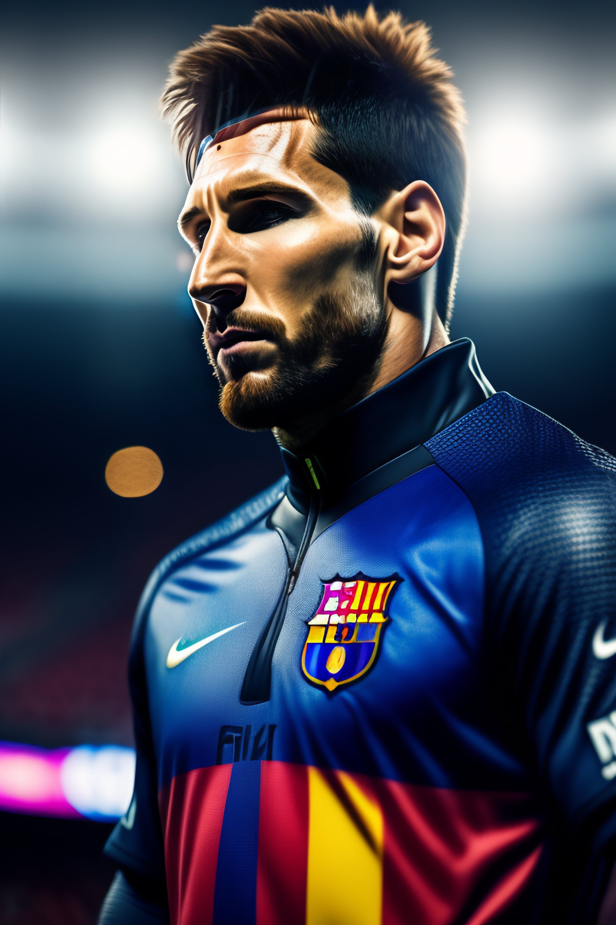 Lexica - Highly detailed potrait of Lionel Messi in a batman suit, 8k ...
