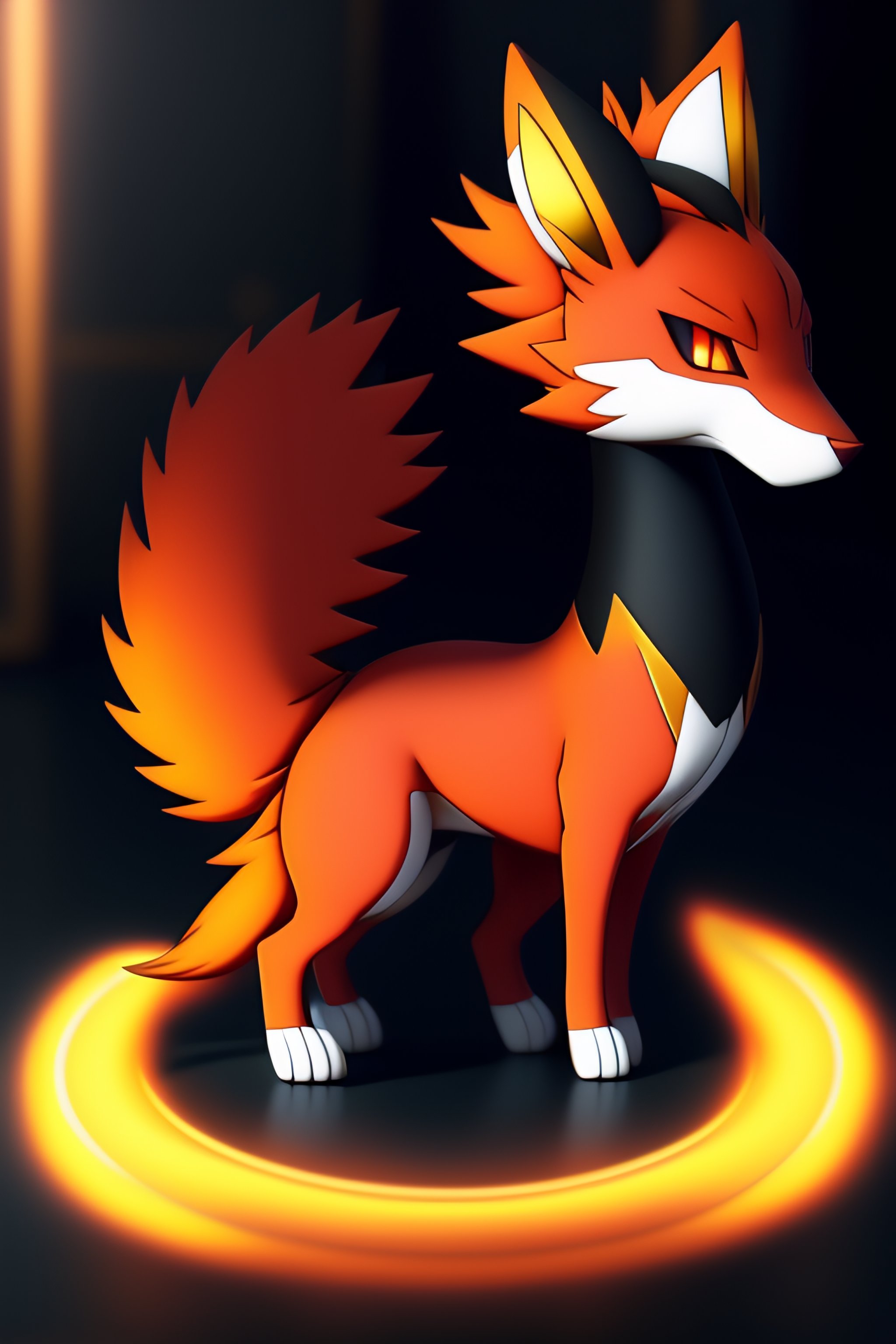 Lexica - A dark type legendary Pokémon resembling a cunning, ferocious ...