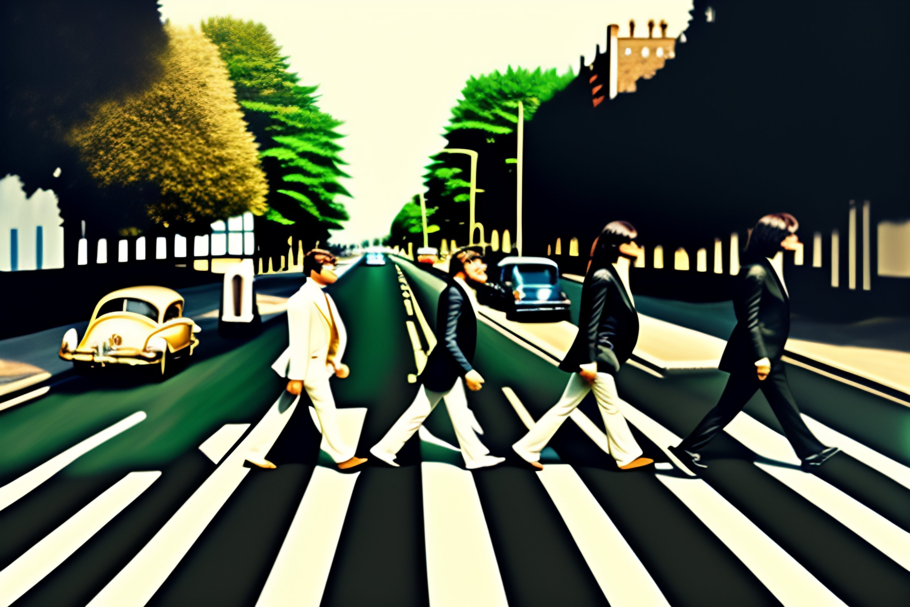 The Beatles Abbey Road Album Cover Wallpaper