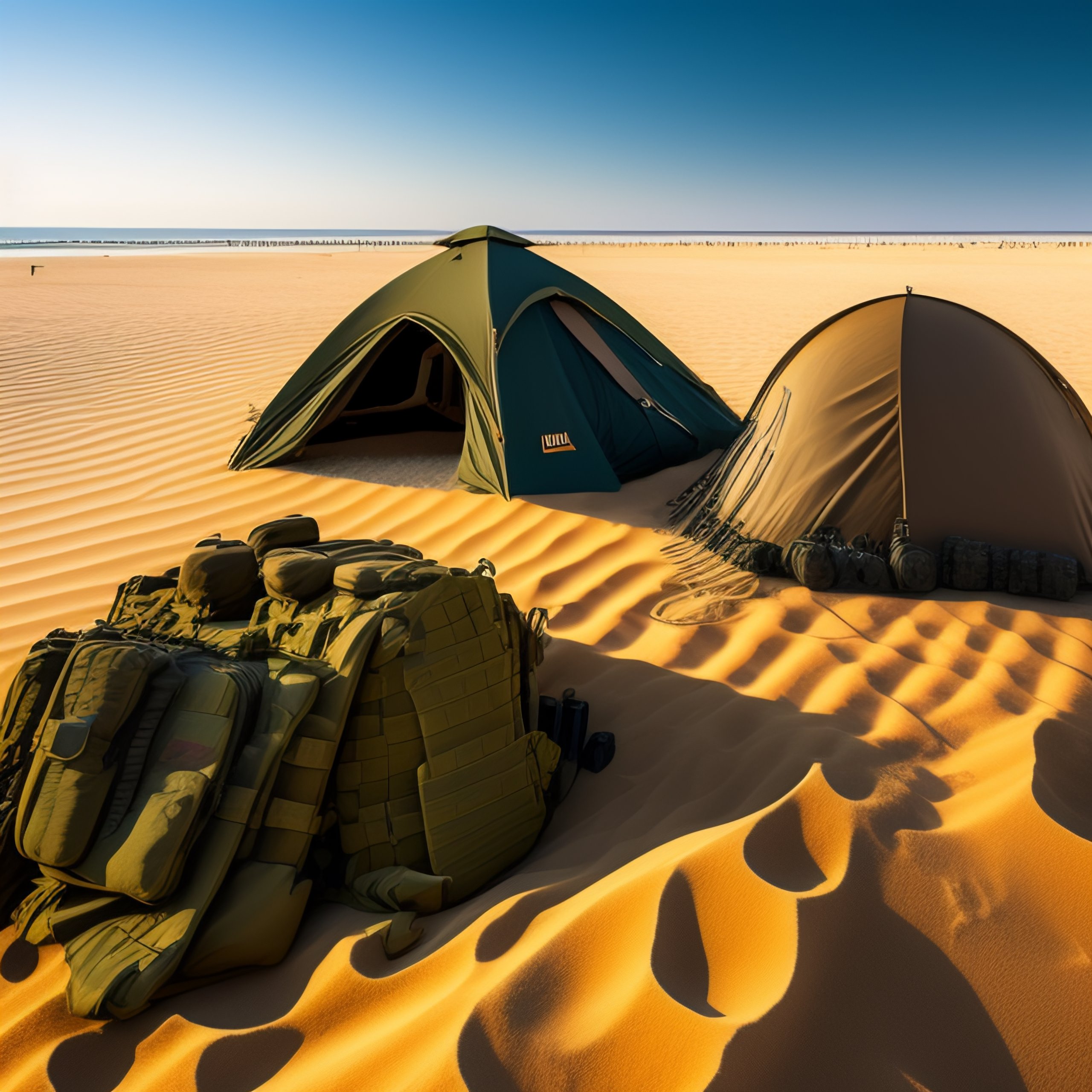 Lexica - Military clothes in the sand